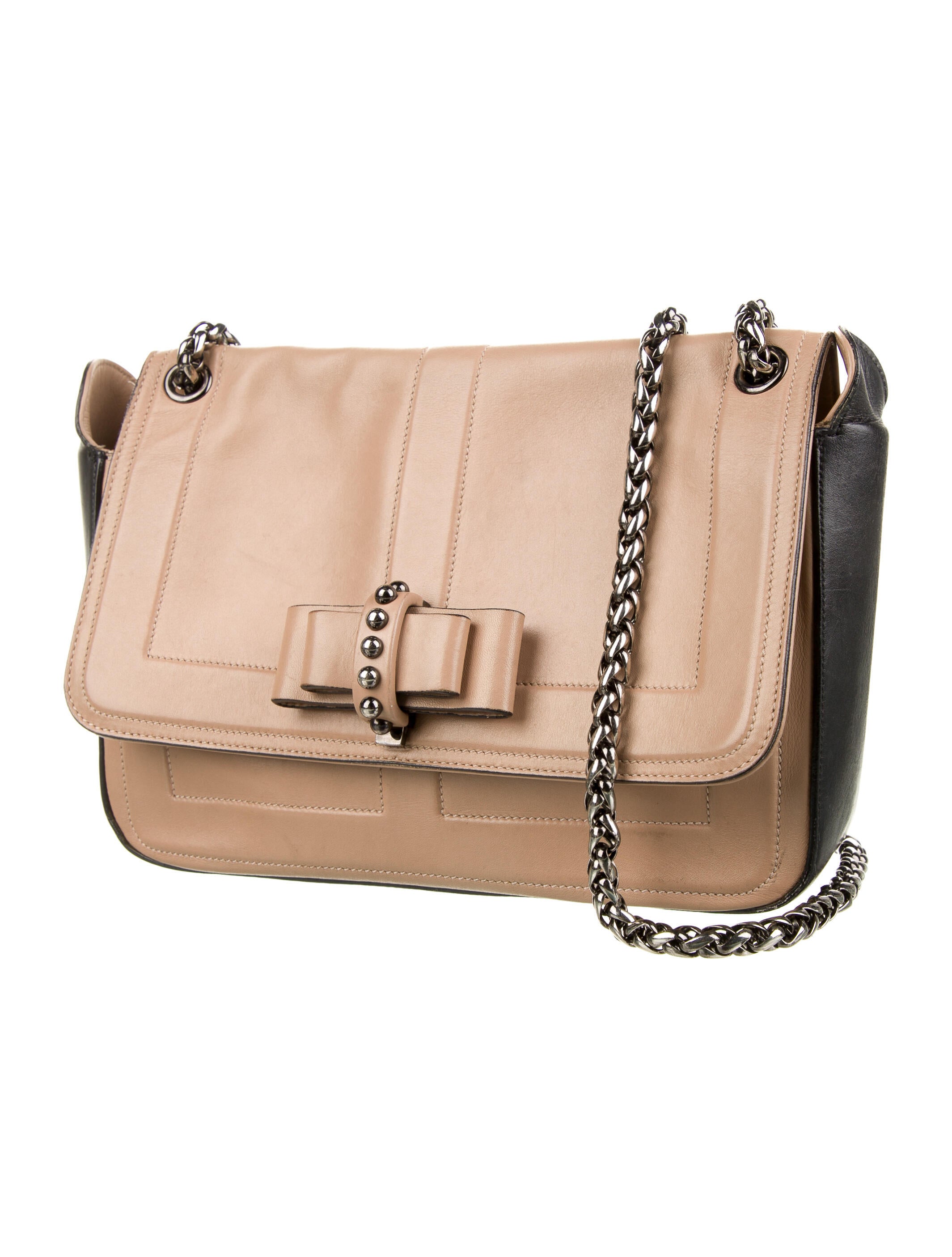 Christian Louboutin Leather Chain-link Shoulder Bag - Neutrals Shoulder ...
