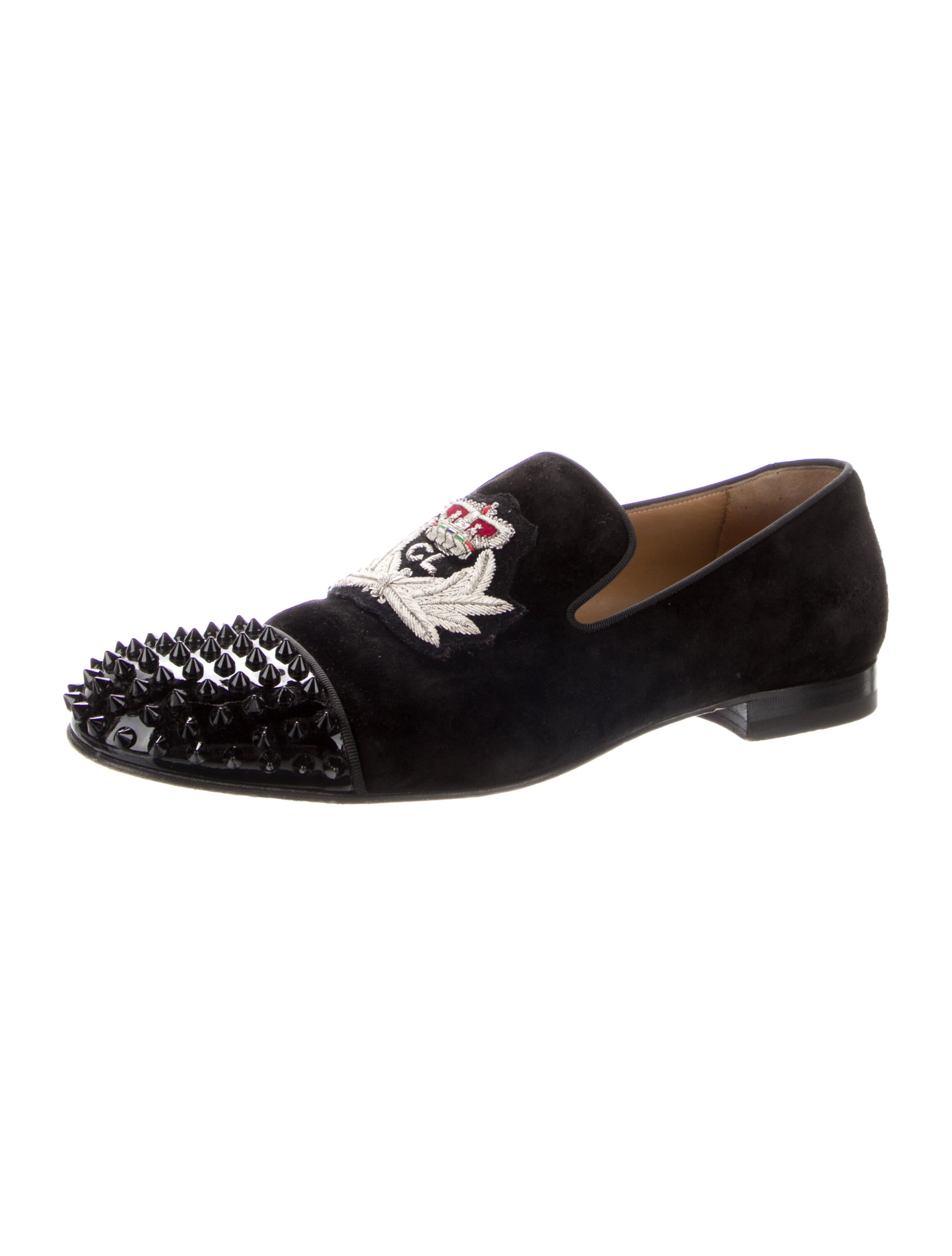 Christian Louboutin Mitron Suede Loafers - Black Loafers, Shoes ...