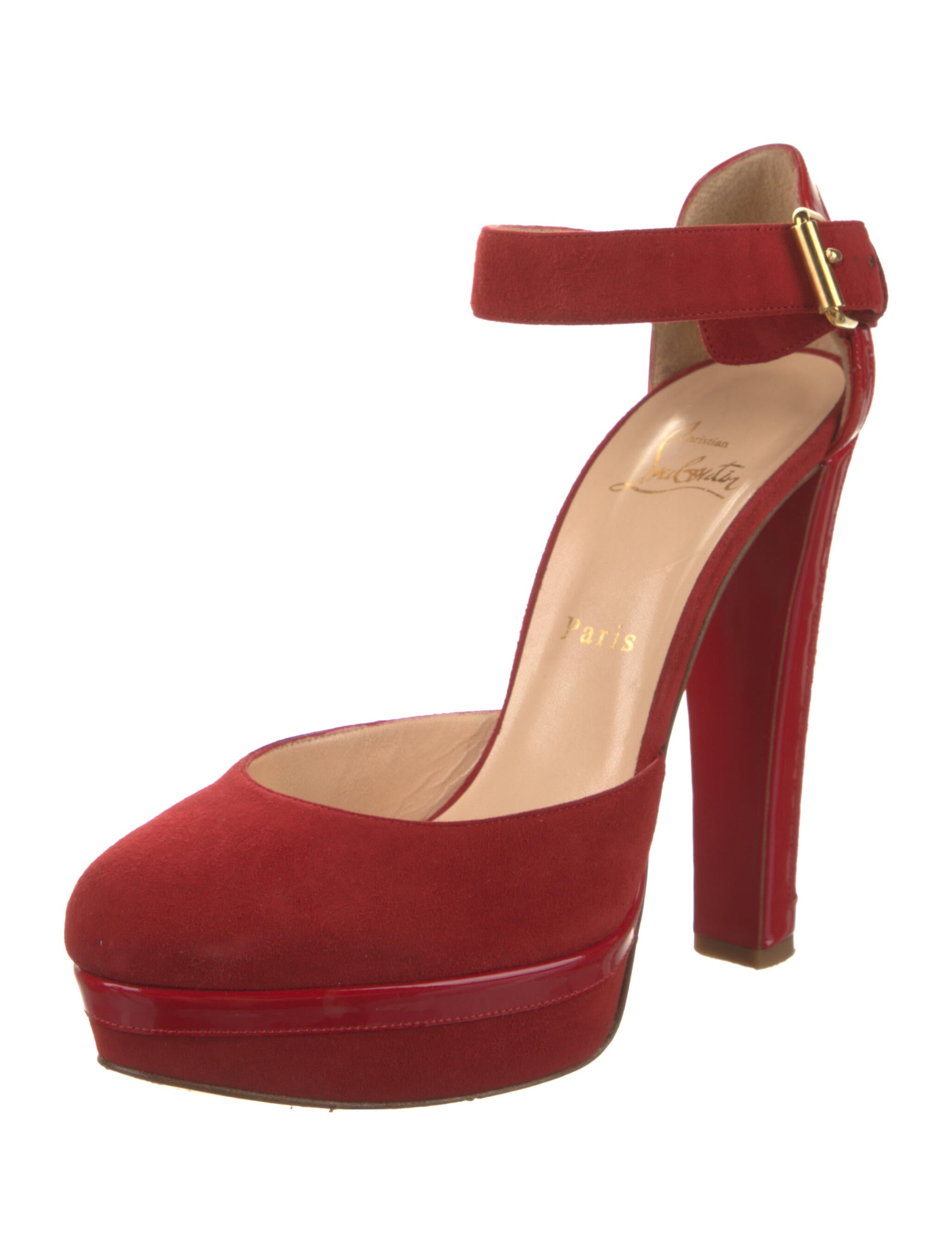 Christian Louboutin Lady Peep 150 Pumps - Red Pumps, Shoes - CHT40757 ...