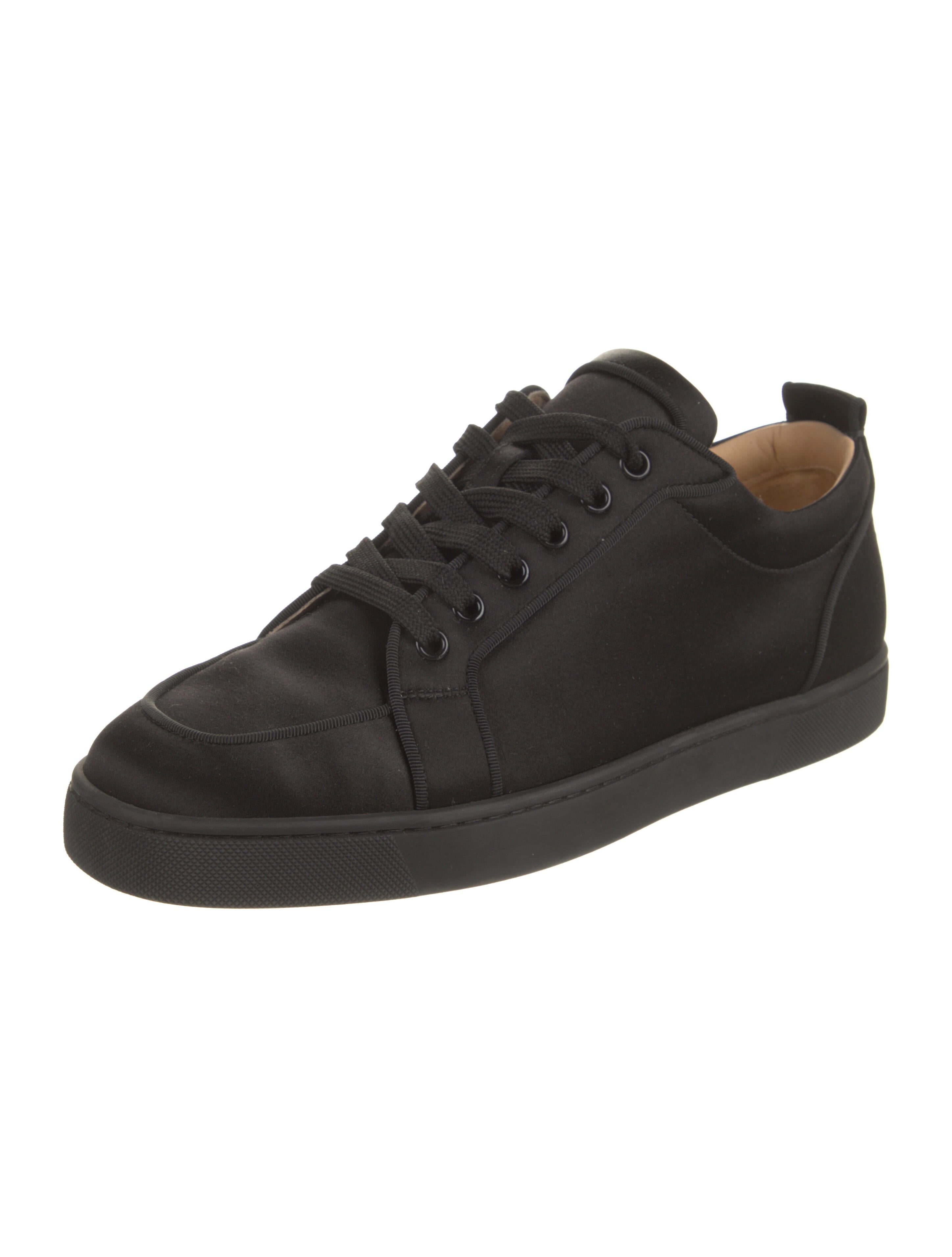 Christian Louboutin Satin Sneakers - Black Sneakers, Shoes - CHT287198 ...