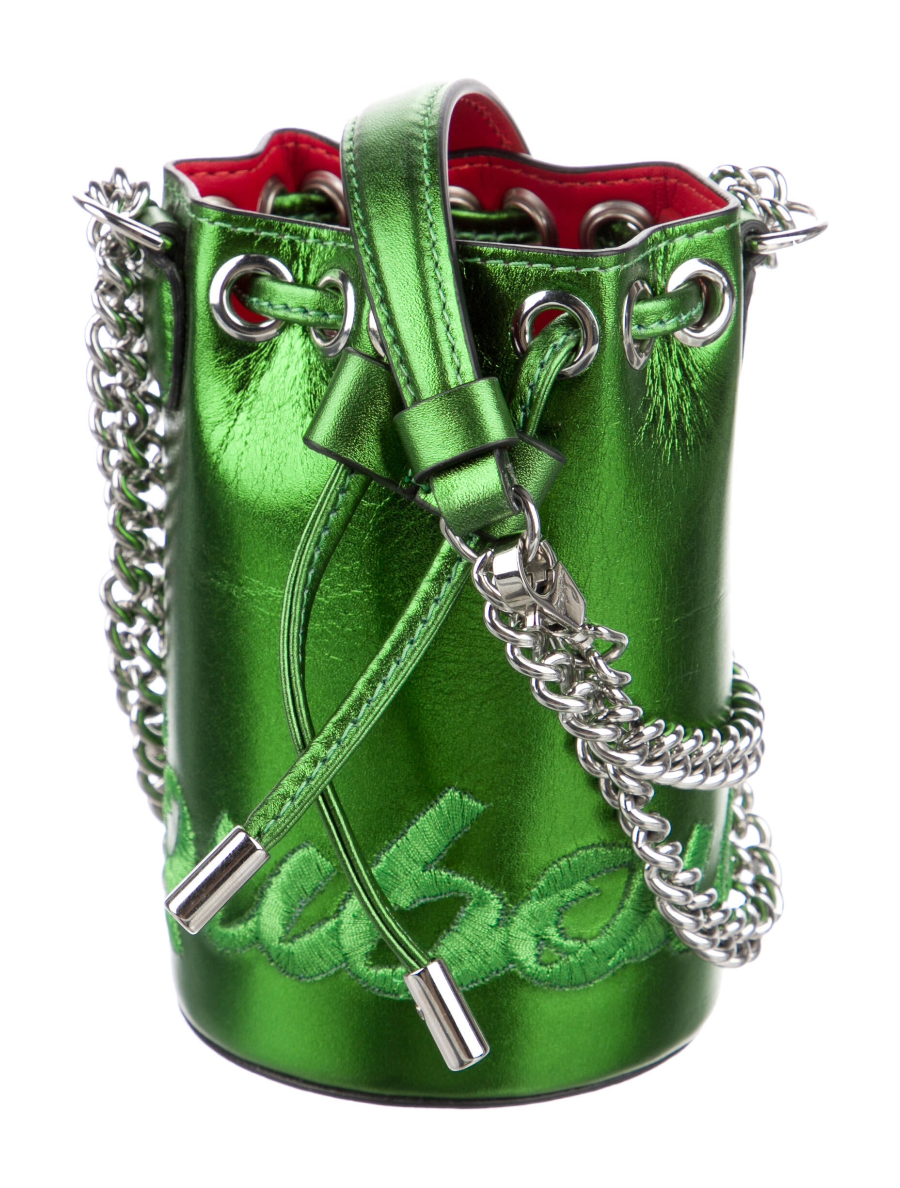 Christian Louboutin Marie Jane Bucket Bag - Green Bucket Bags, Handbags ...
