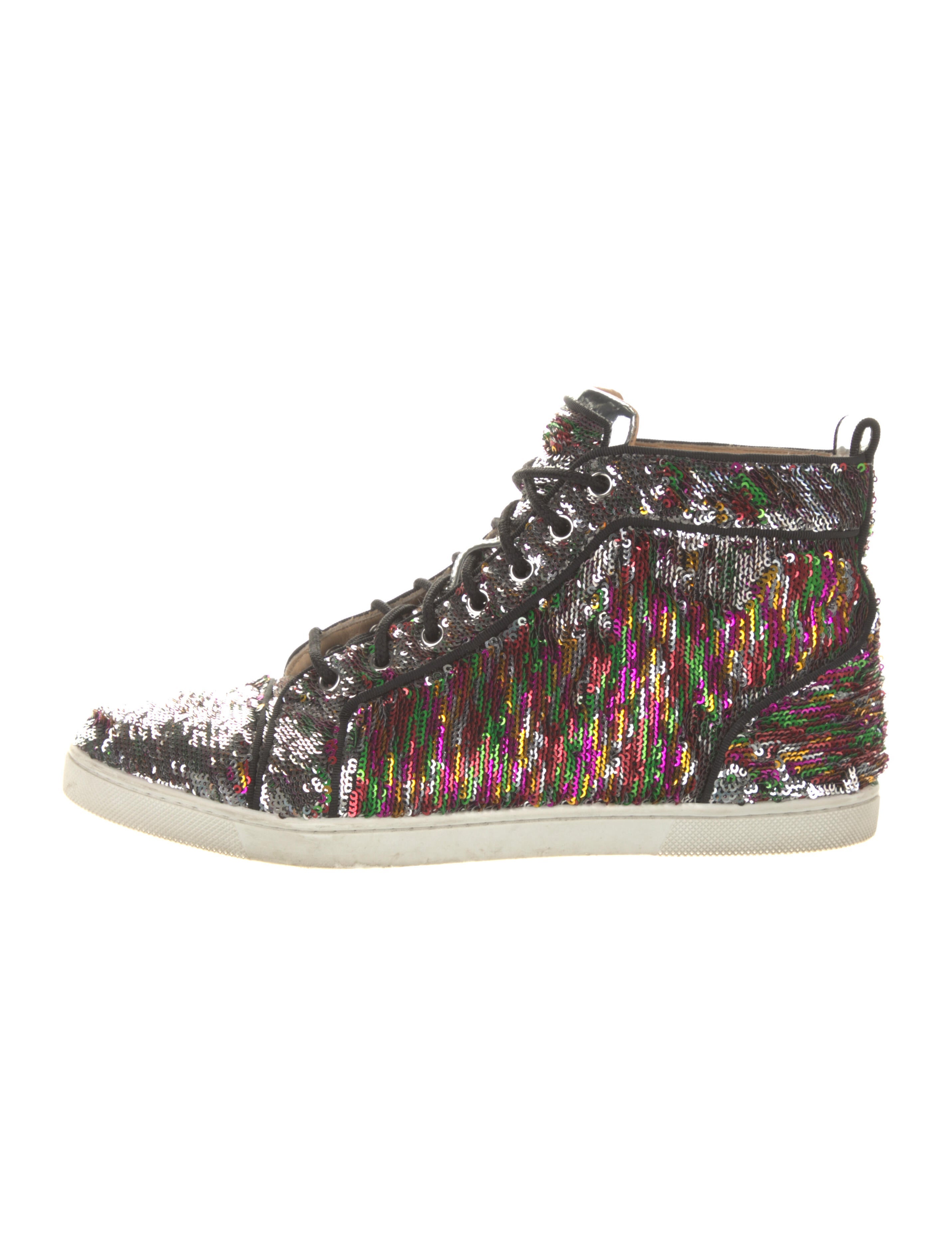 Christian Louboutin Python Louis Flat Sneakers - Metallic Sneakers ...