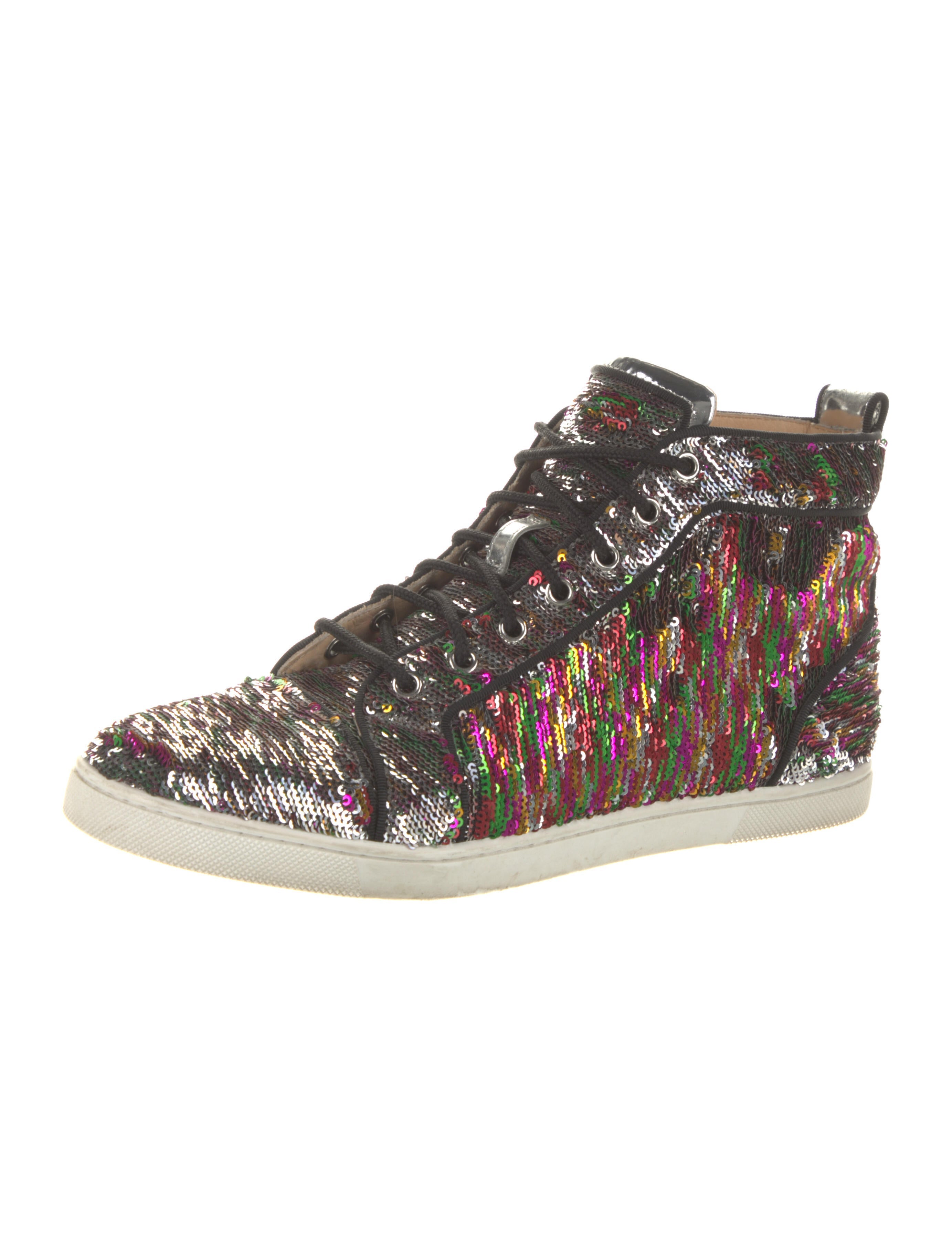 Christian Louboutin Python Louis Flat Sneakers - Metallic Sneakers ...