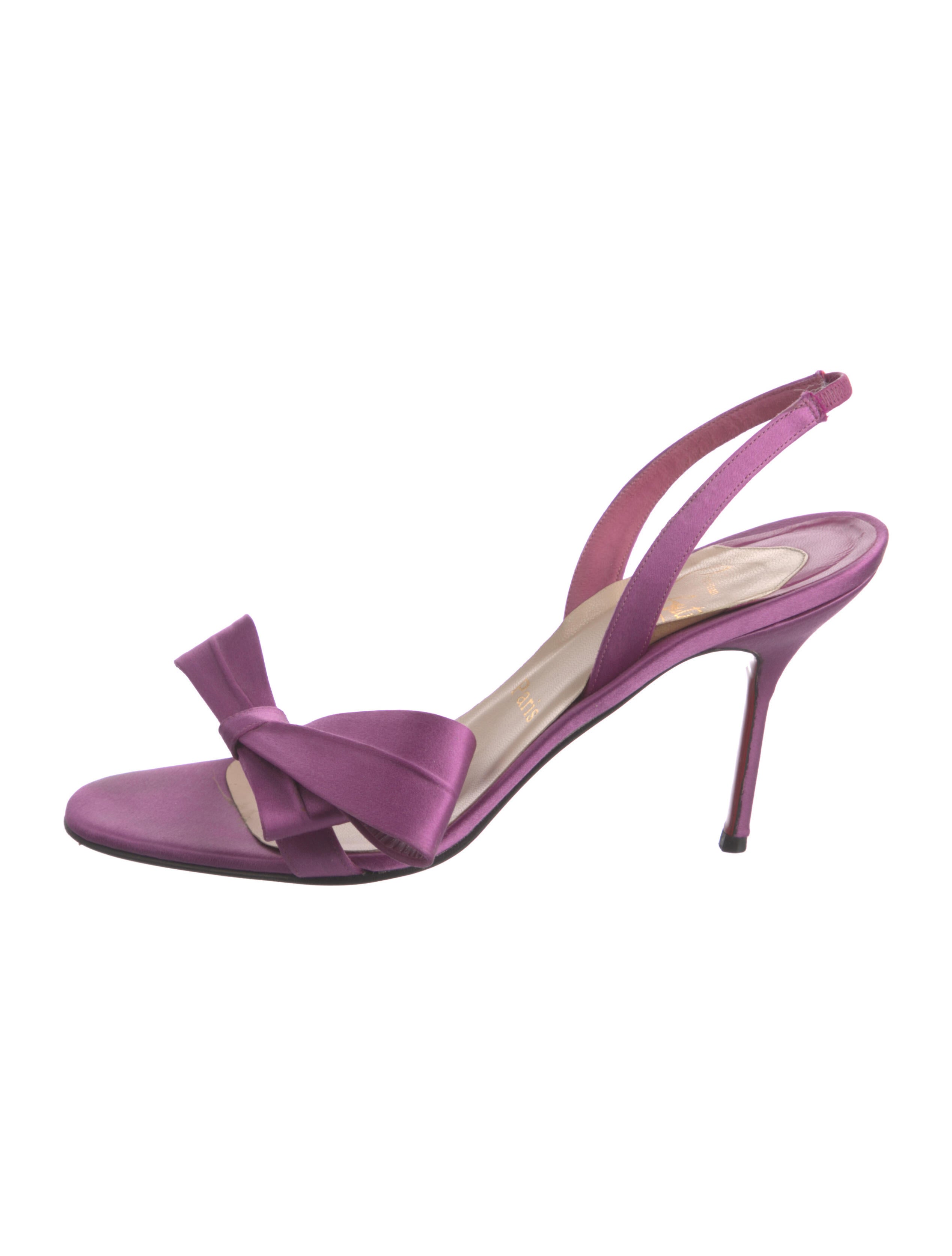 Christian Louboutin Strass Embellished Cage Sandals - Purple Sandals ...