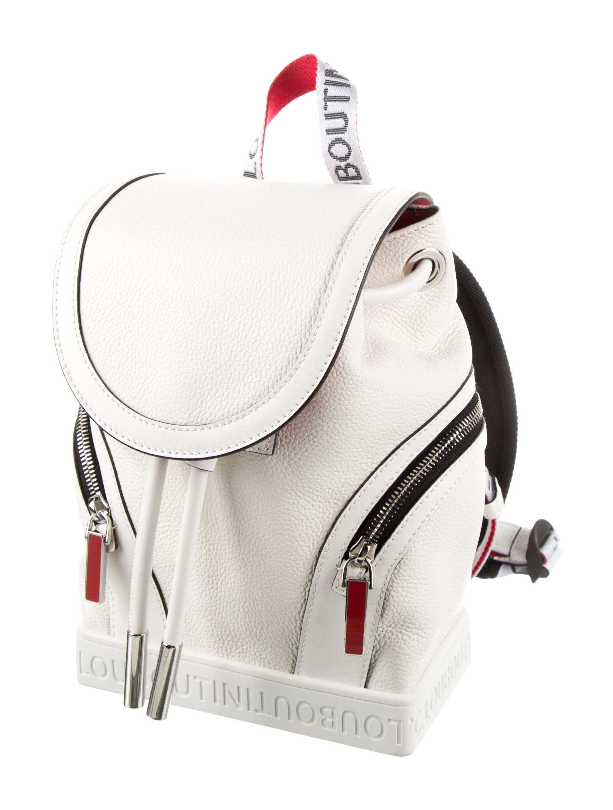 Christian Louboutin Leather Explorafunk Backpack - White Backpacks ...
