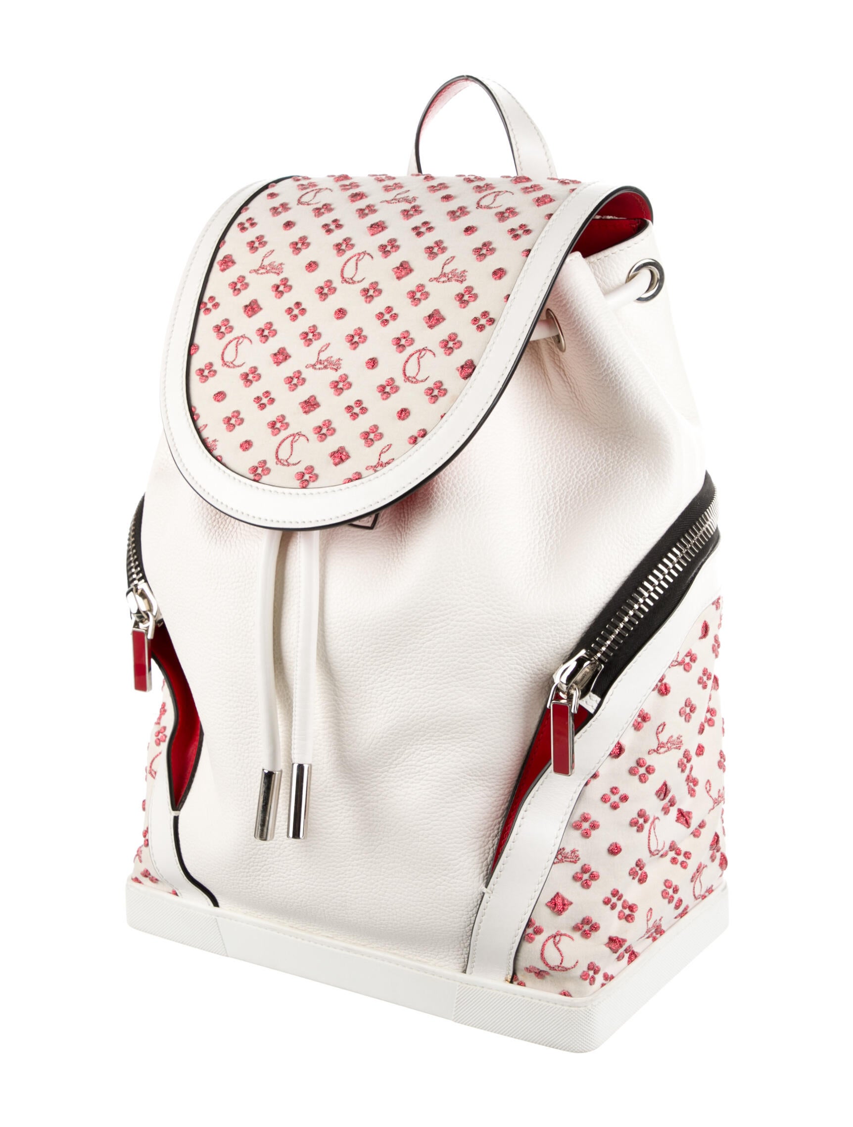 Christian Louboutin Leather Explorafunk Backpack - White Backpacks ...