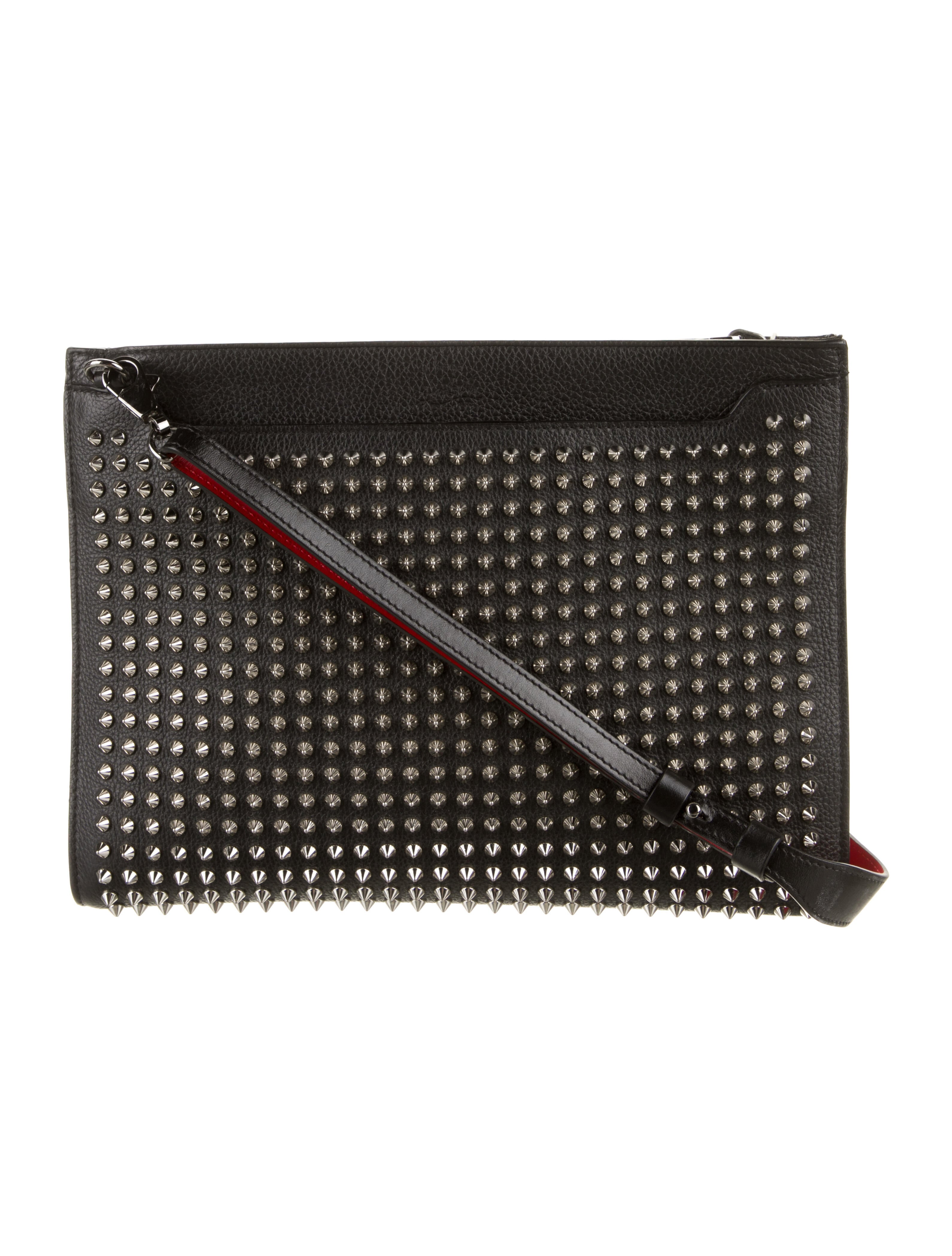 Christian Louboutin Studded Leather Crossbody Bag - Black Crossbody ...