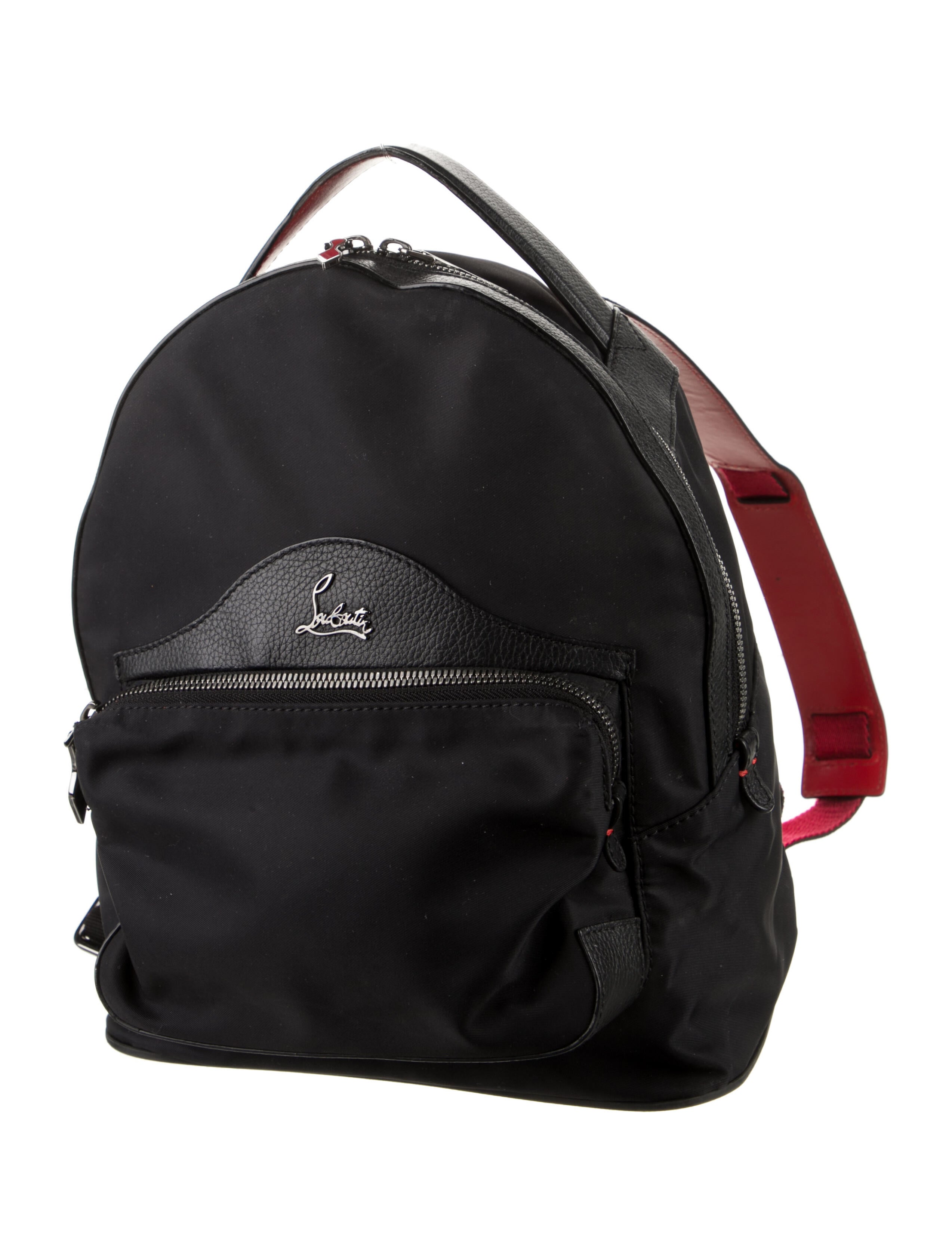 Christian Louboutin Stud Embellished Leather Backpack - Black Backpacks ...