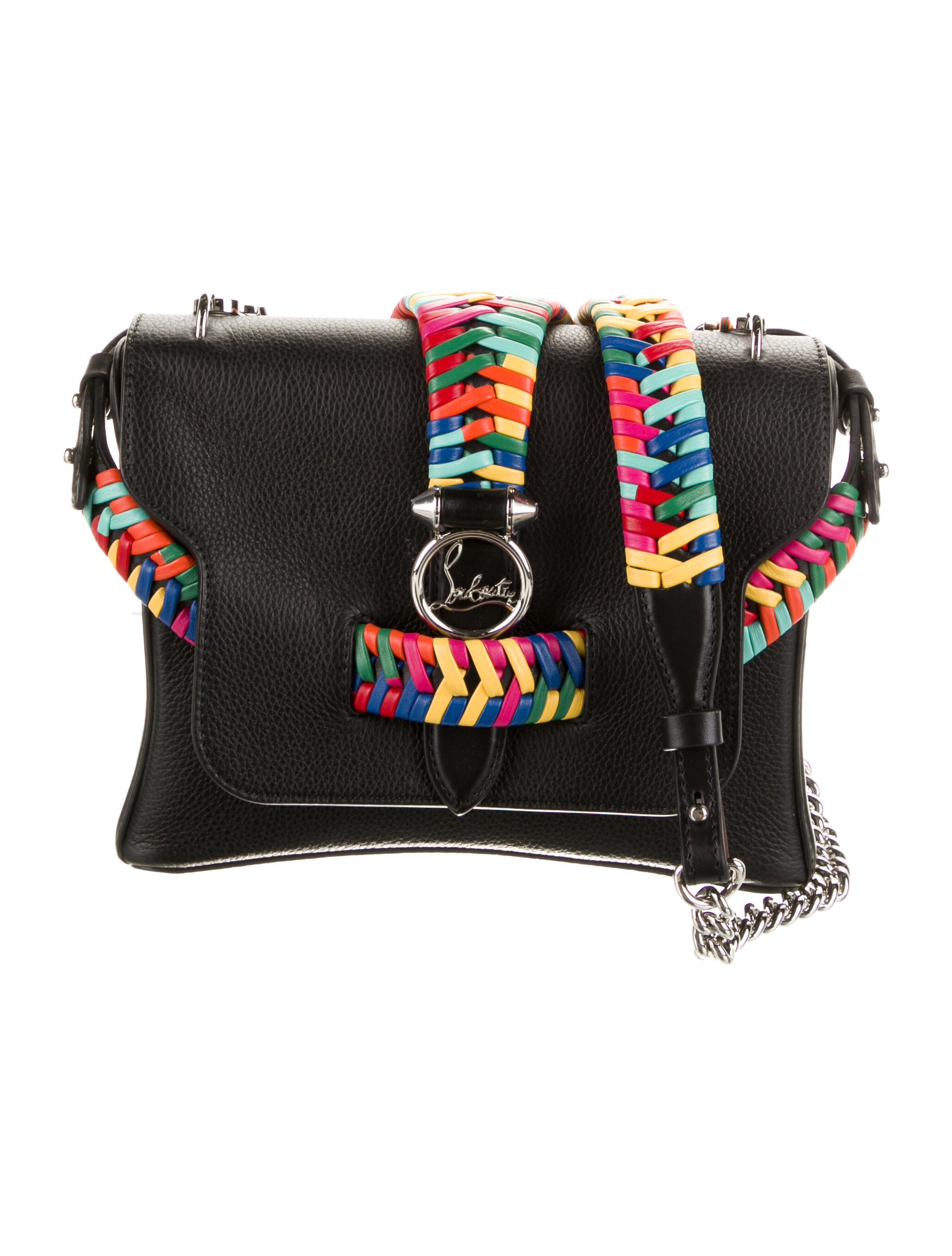 Christian Louboutin Small Rubylou Braided Leather Crossbody Bag - Black ...