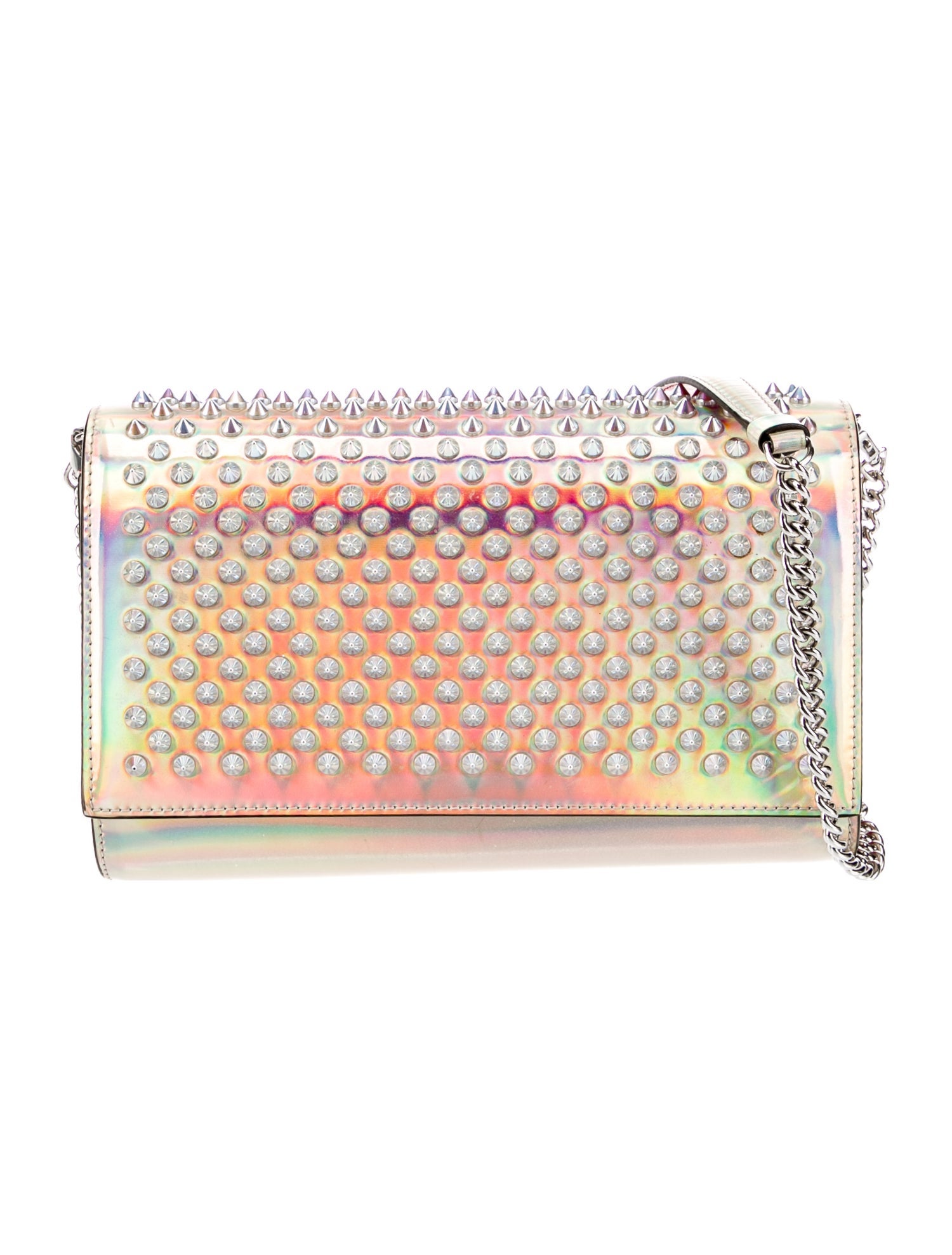 Christian Louboutin Patent Leather Studded Paloma Crossbody Bag ...