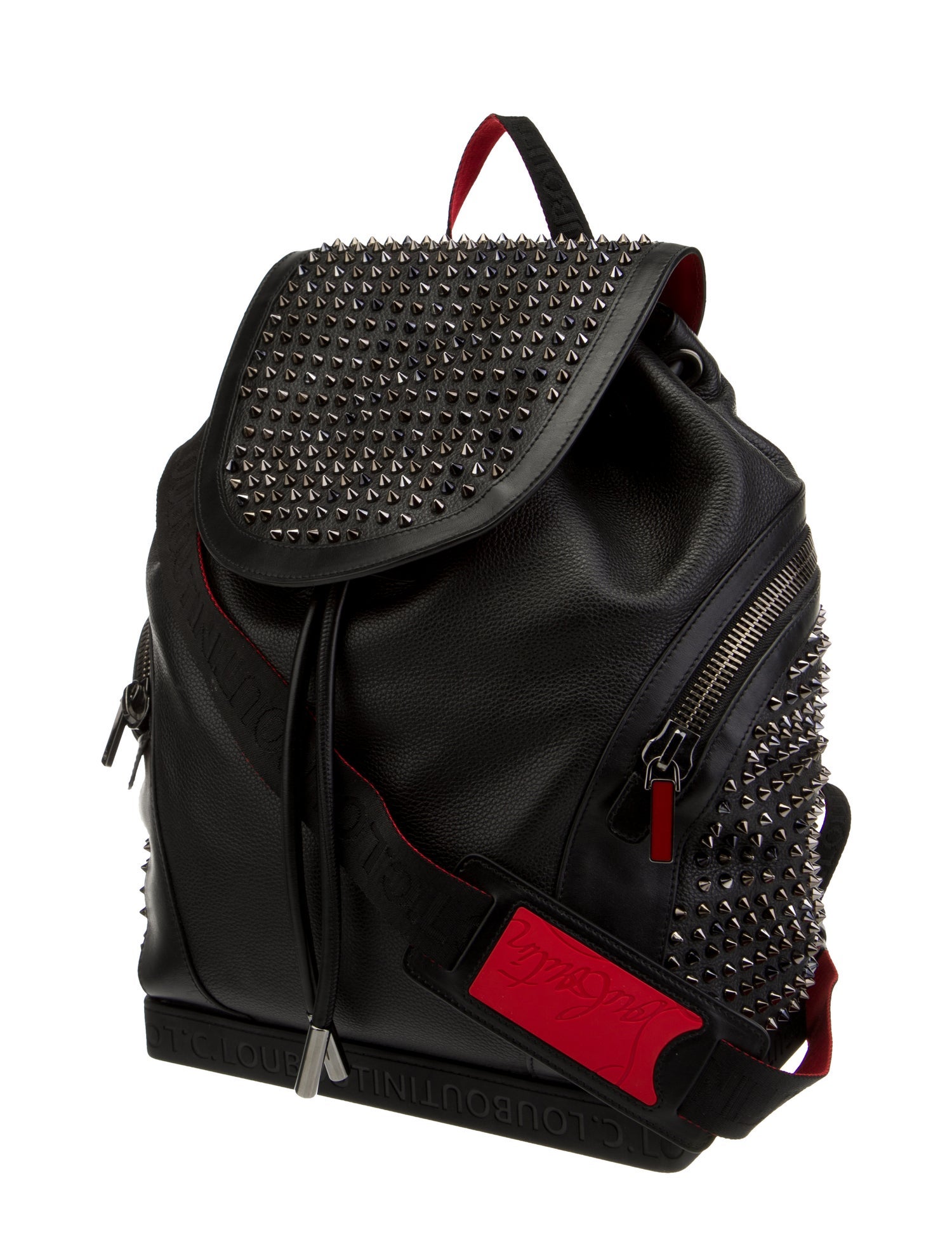 Christian Louboutin Studded Leather Backpack - Black Backpacks, Bags ...