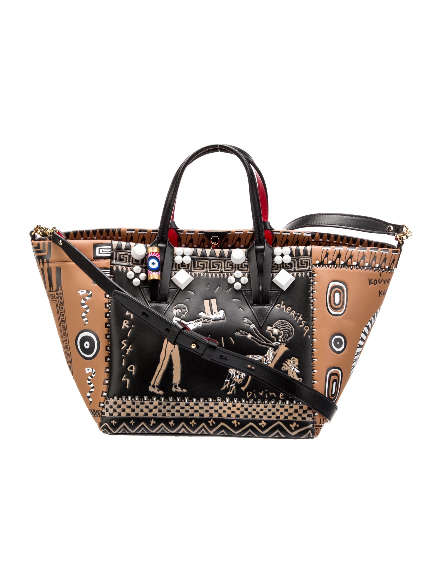 Christian Louboutin Leather Tote Bag - Brown Totes, Handbags ...