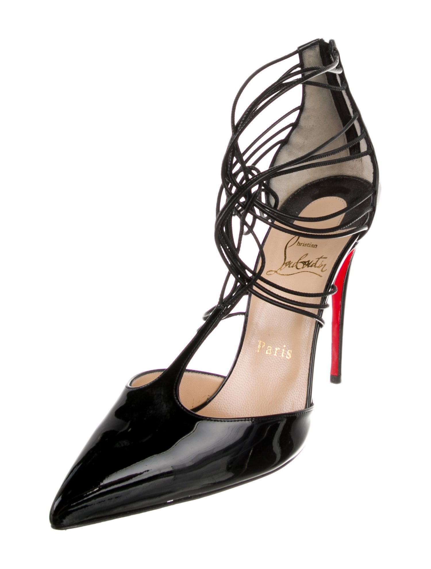 Christian Louboutin Leather T-Strap Pumps - Gold Pumps, Shoes ...