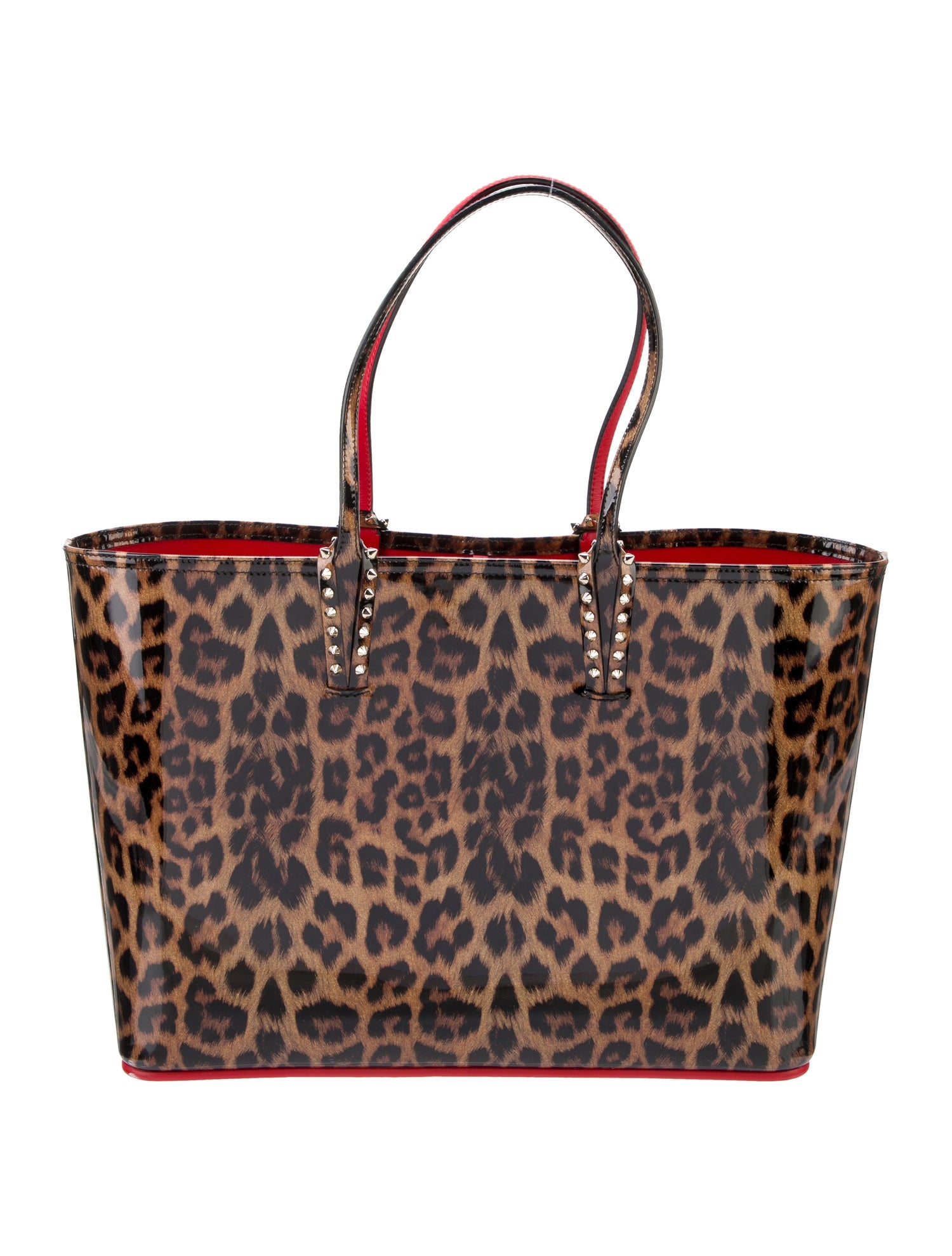 Christian Louboutin Patent Leather Cheetah Tote Bag - Brown Totes ...