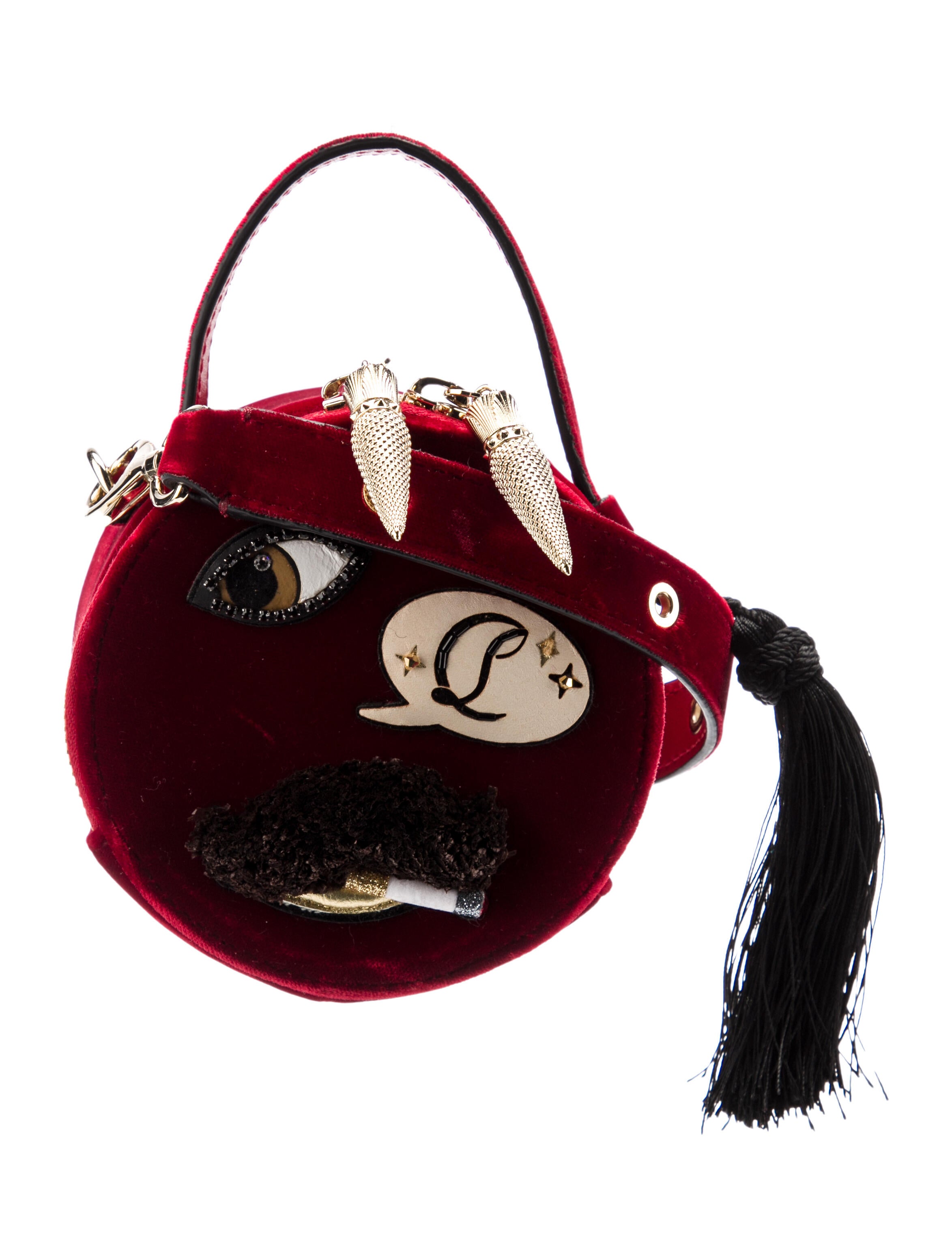 Christian Louboutin Velvet Mini Bag - Red Mini Bags, Handbags ...