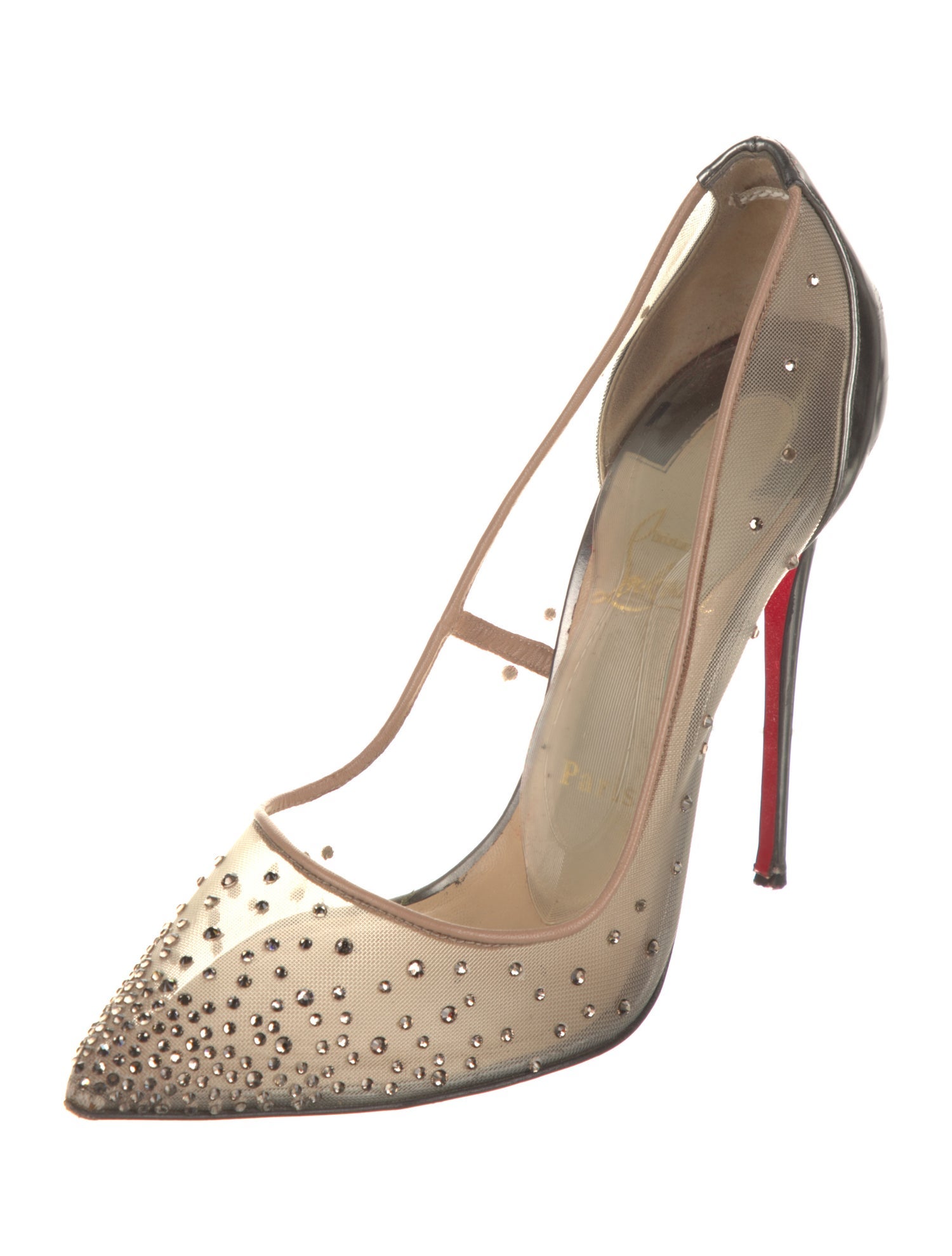 Christian Louboutin Animal Print Crystal Embellishments Pumps ...