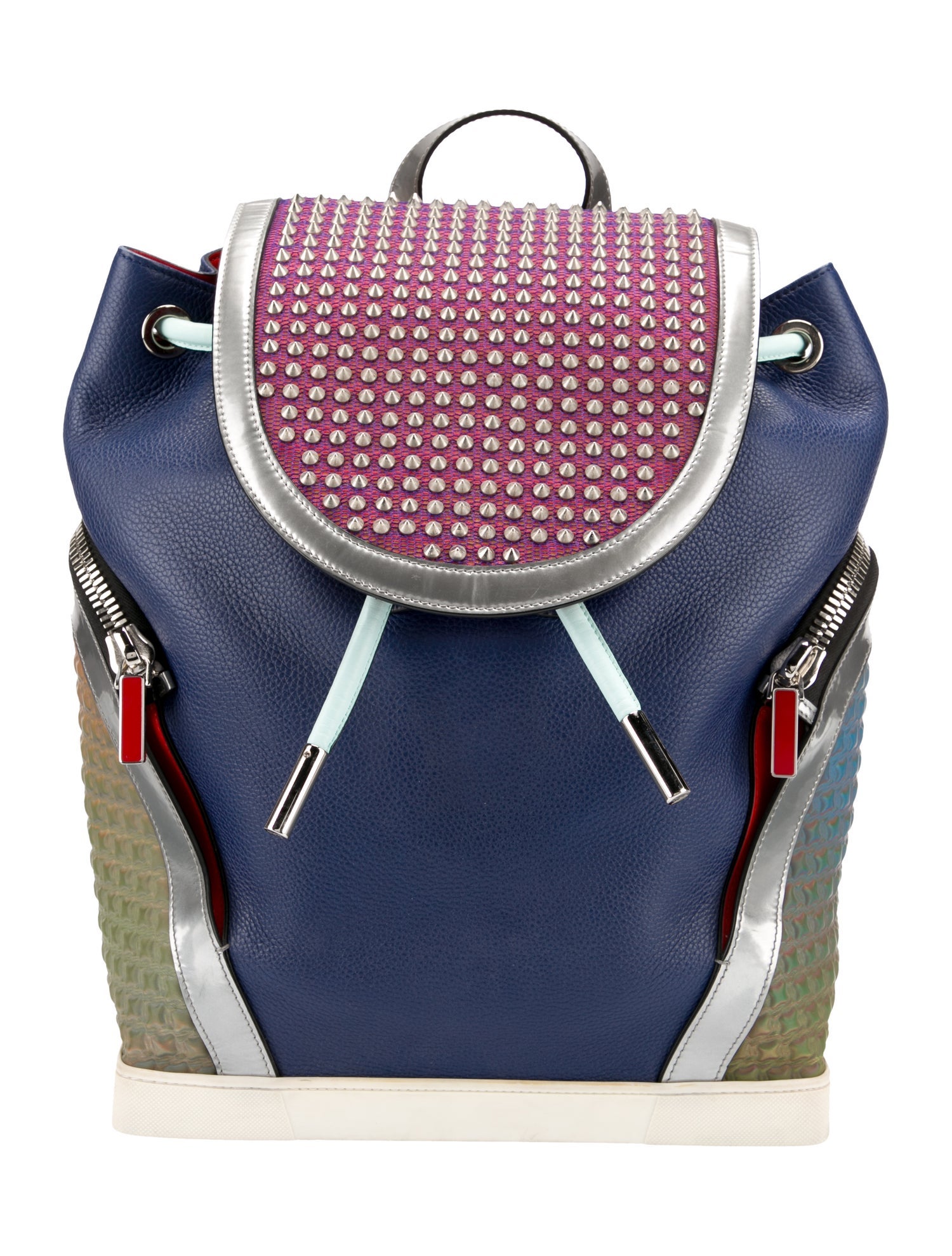 Christian Louboutin Leather Explorafunk Backpack - Blue Backpacks ...