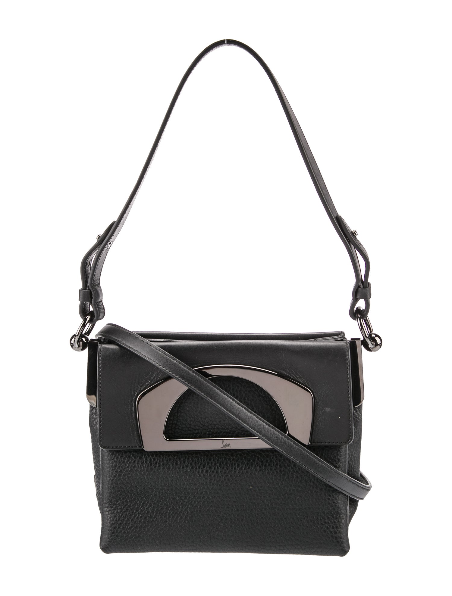 Aupen Leather Asymmetrical Shoulder Bag - Black Shoulder Bags, Handbags ...