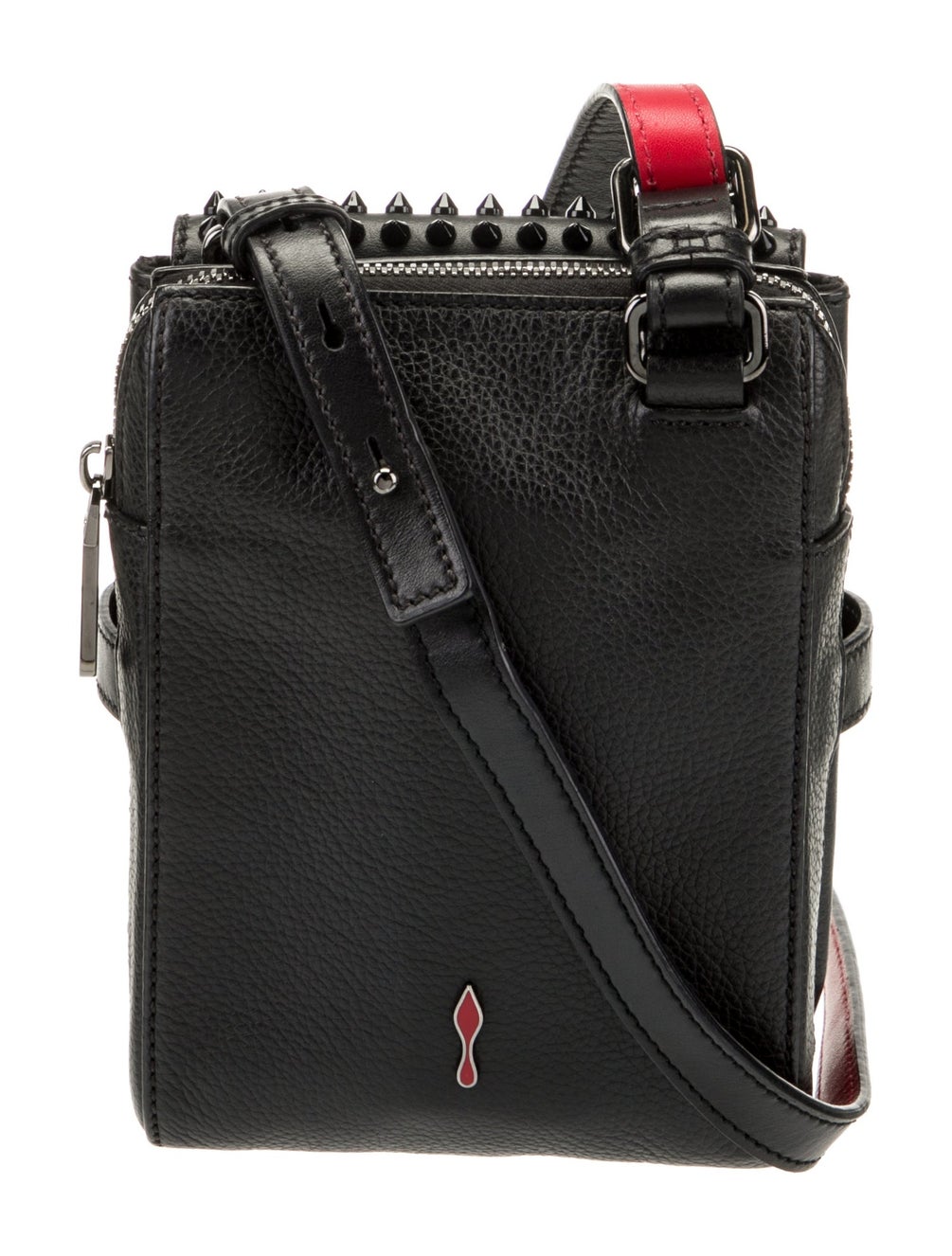 Christian Louboutin Stud Embellished Leather Crossbody Bag - Black ...