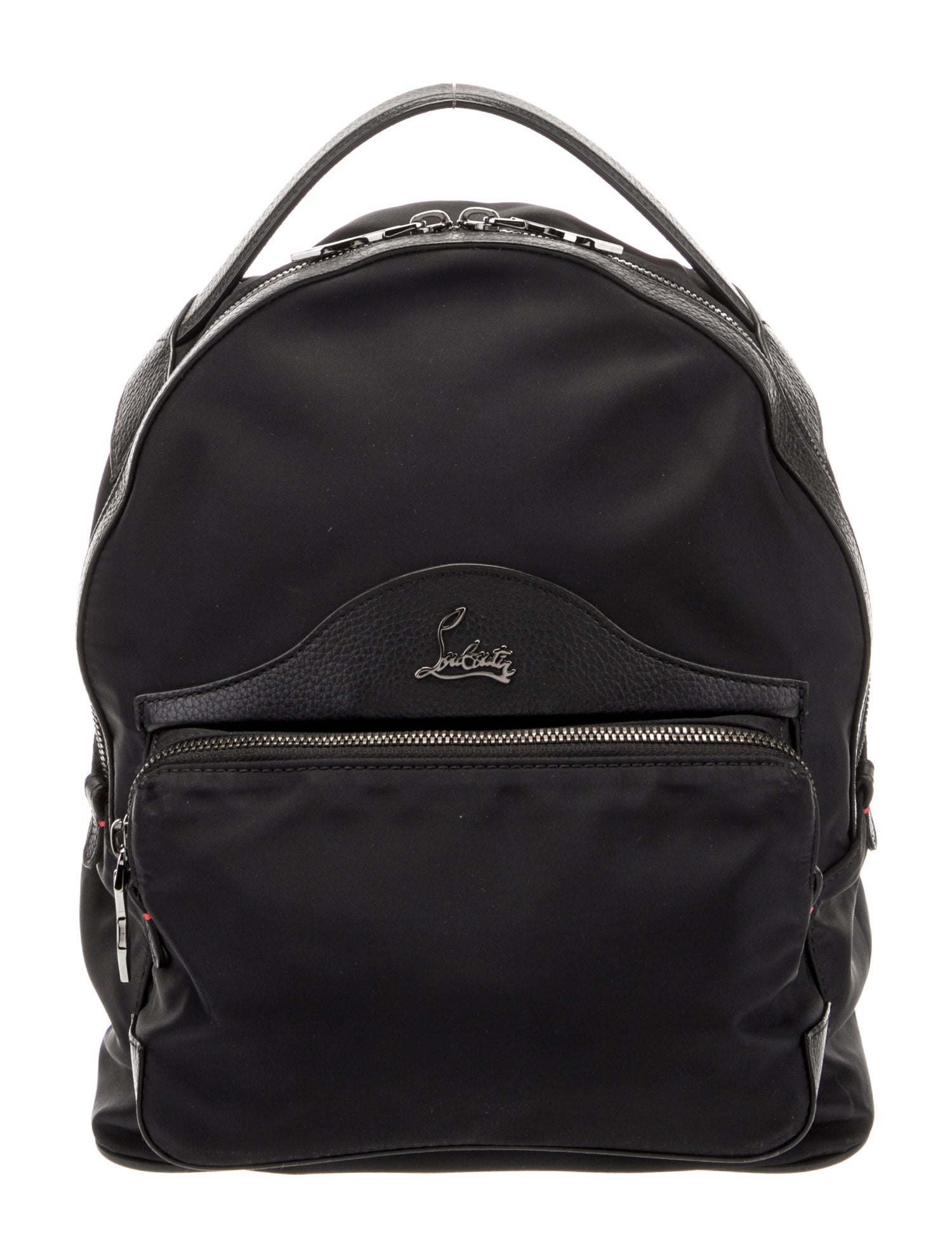 Christian Louboutin Leather Trim Nylon Backpack - Black Backpacks ...