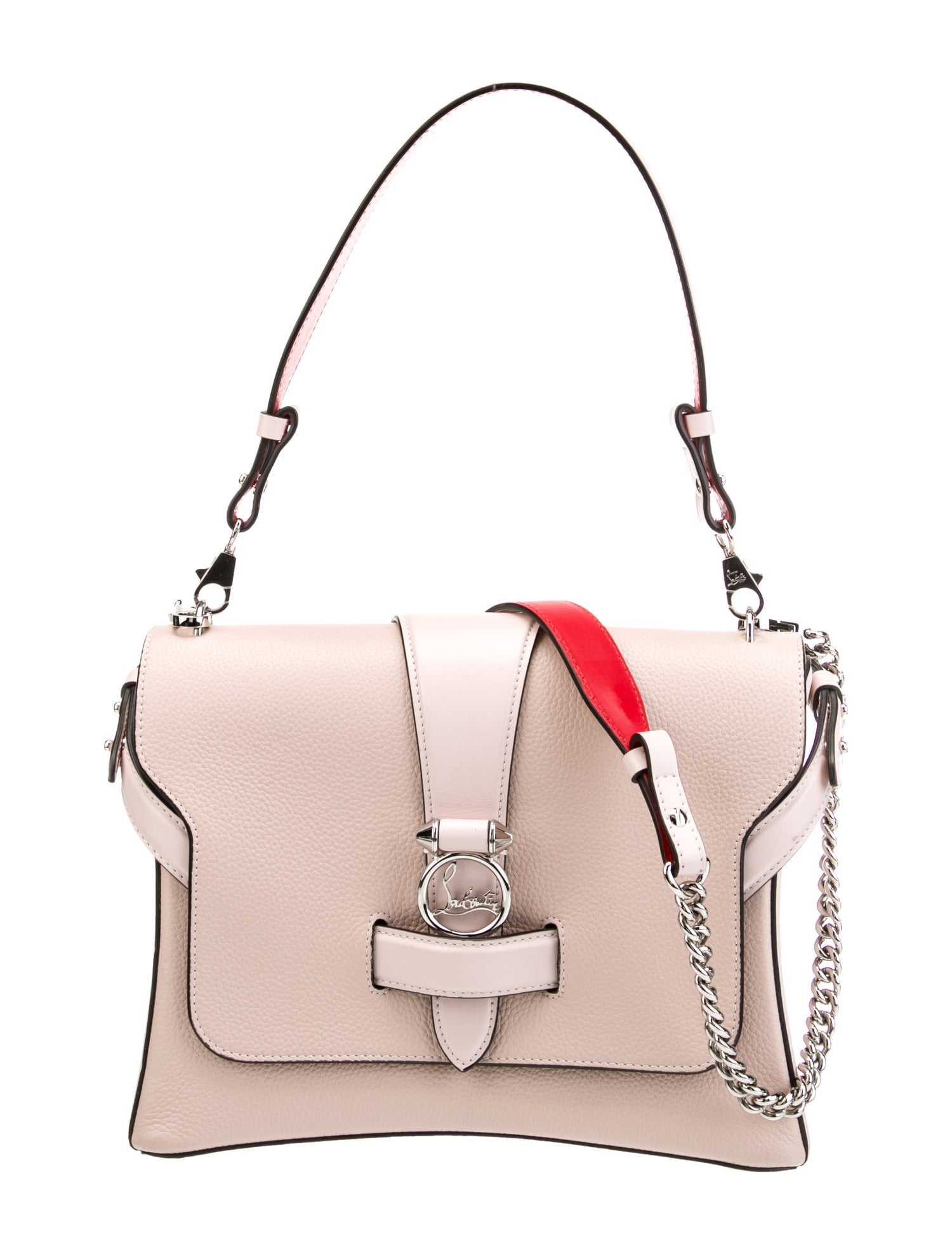 Christian Louboutin Leather Rubylou Shoulder Bag w/ Tags - Neutrals ...