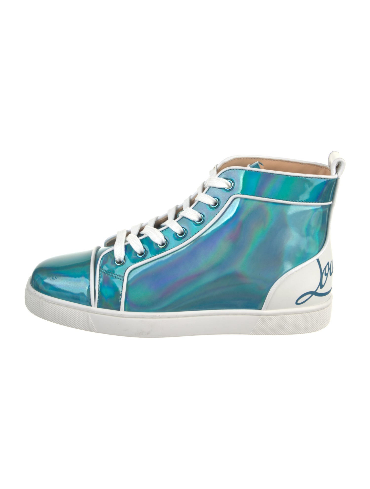Christian Louboutin Patent Leather Sneakers - Blue Sneakers, Shoes ...