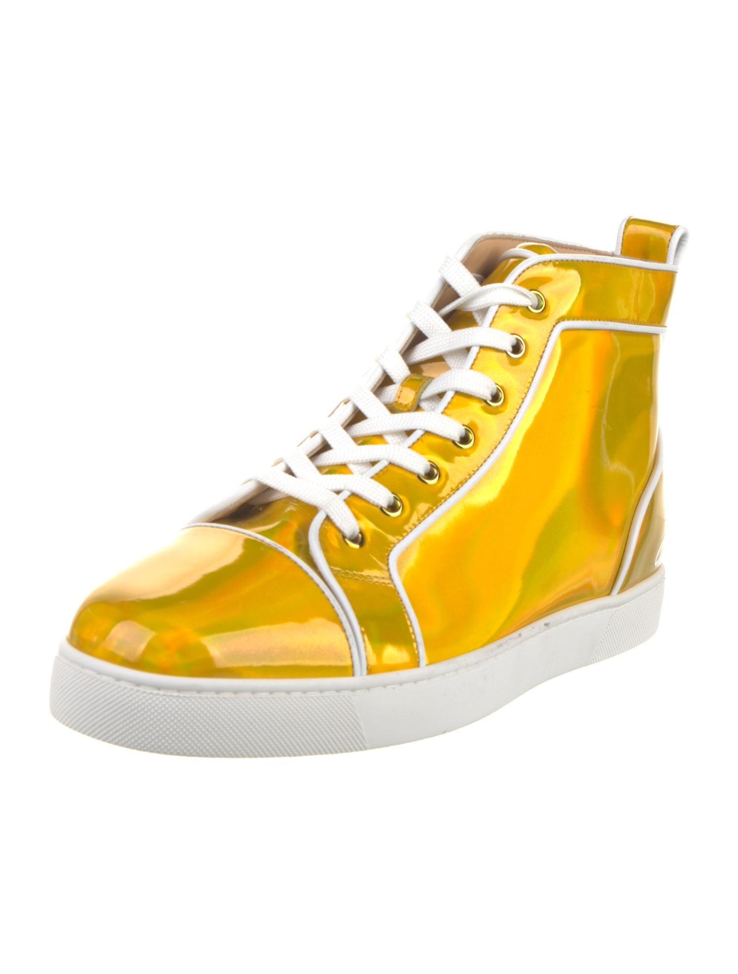 Christian Louboutin Patent Leather Sneakers - Blue Sneakers, Shoes ...