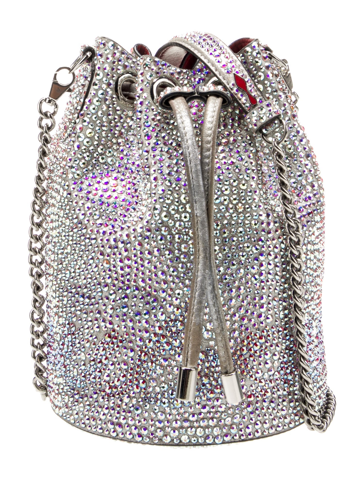 Christian Louboutin Marie Jane Strass Bucket Bag - Metallic Bucket Bags ...