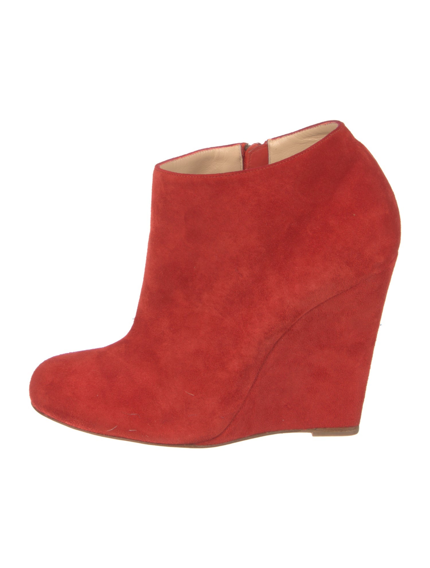 Christian Louboutin Suede Boots - Red Boots, Shoes - CHT411439 | The ...