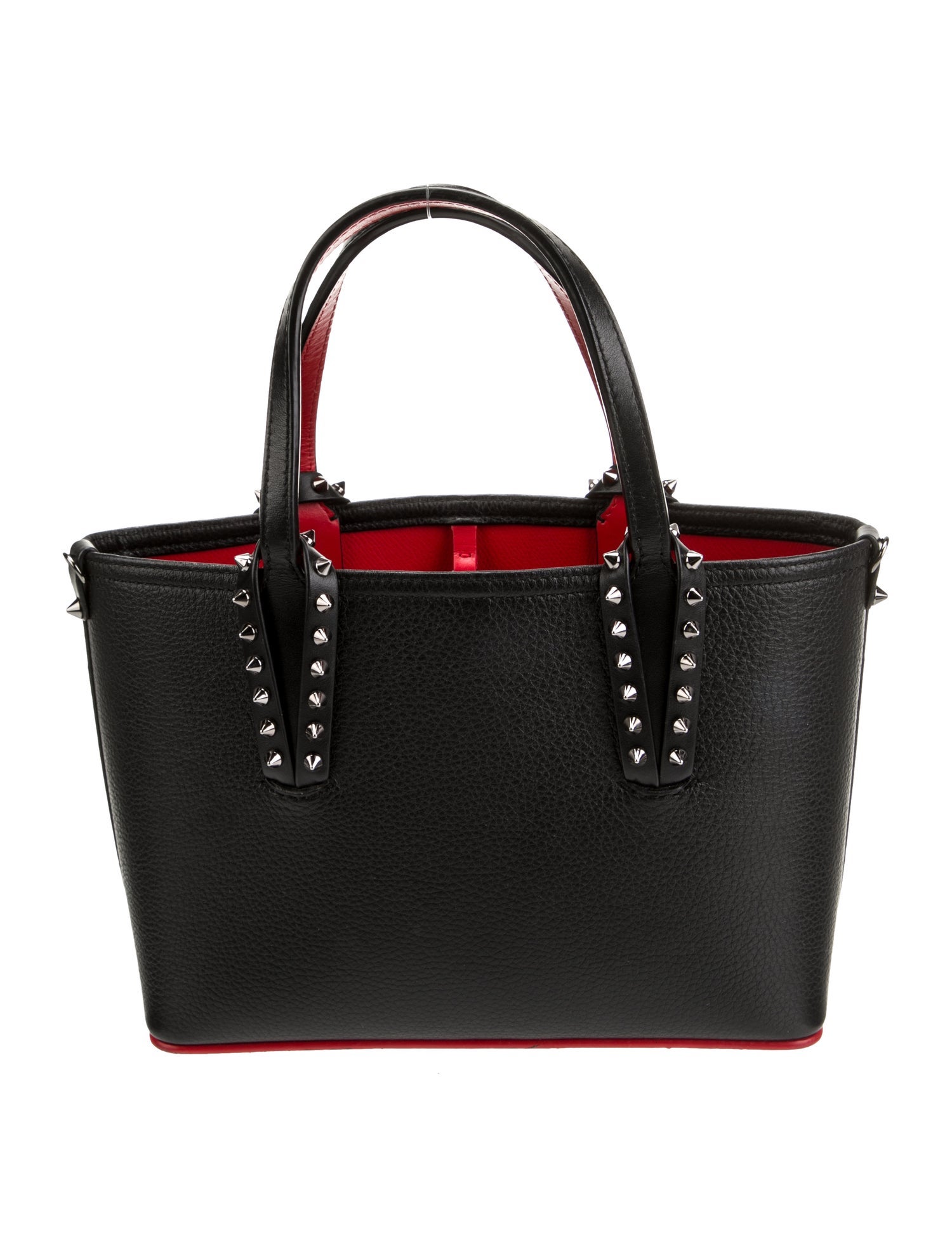 Christian Louboutin Leather Top Handle Bag - Black Handle Bags ...