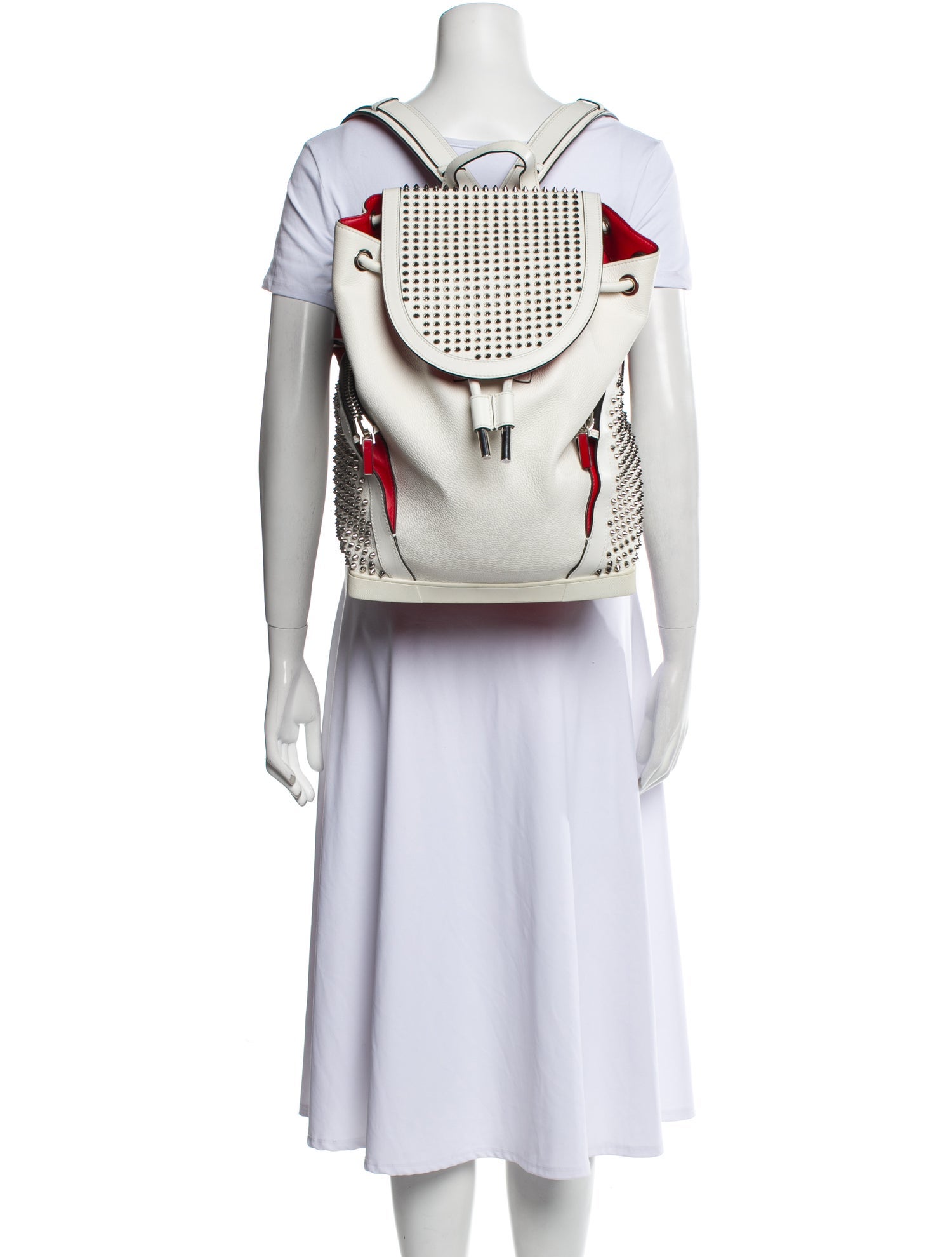 Christian Louboutin Leather Backpack - White Backpacks, Handbags ...