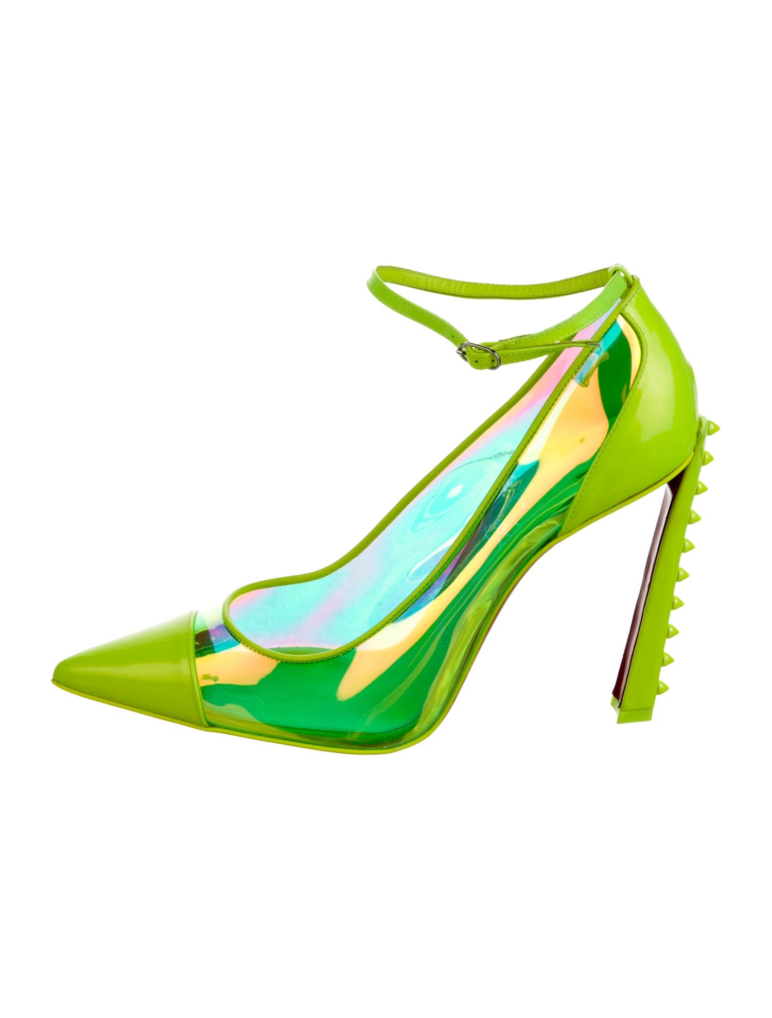 Christian Louboutin PVC Studded Accents Pumps - Green Pumps, Shoes ...