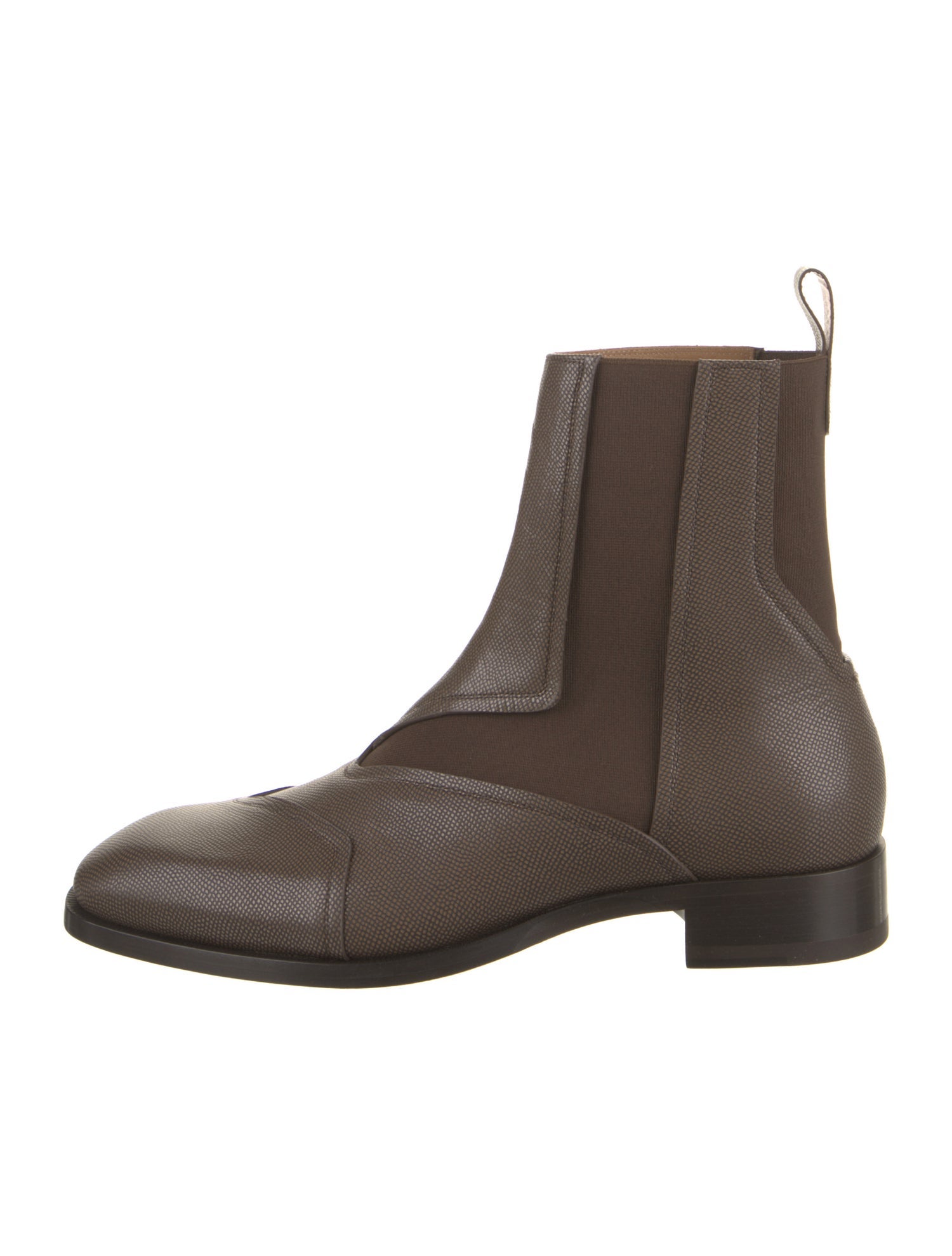 Christian Louboutin Calf Leather Chelsea Boots - Brown Boots, Shoes ...