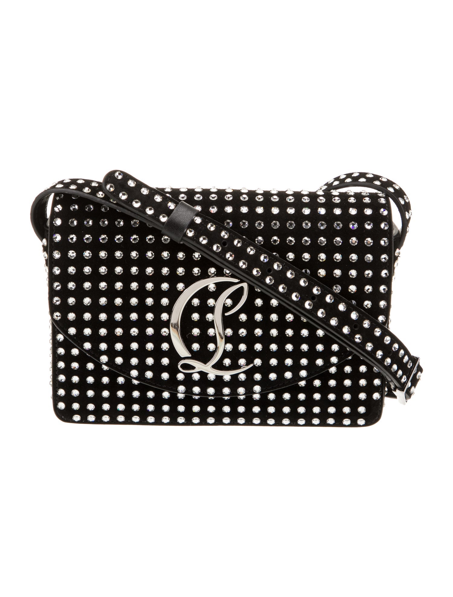 Christian Louboutin Suede Crossbody Bag - Black Crossbody Bags ...