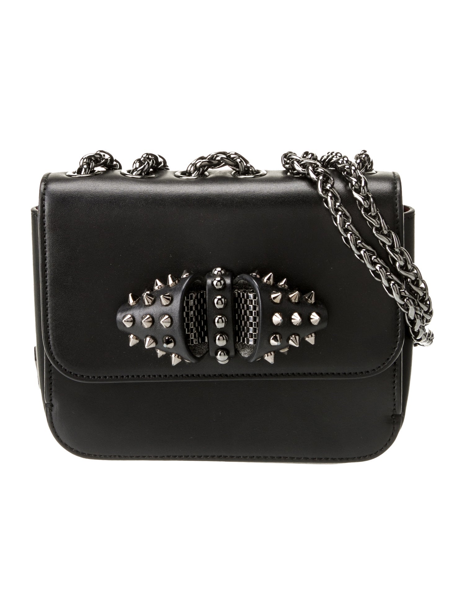 Christian Louboutin Leather Sweet Charity - Black Crossbody Bags ...