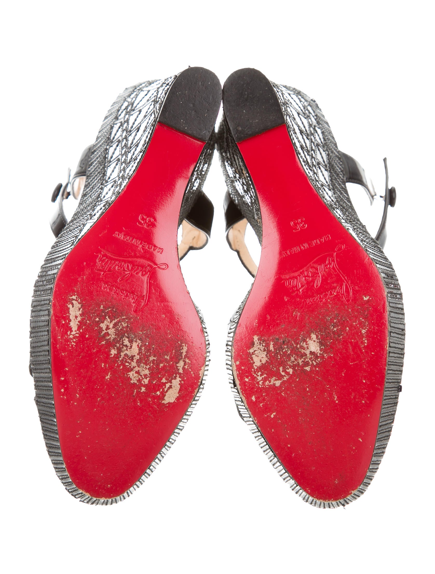 Christian Louboutin T-Strap Wedge Sandals - Shoes - CHT67602 | The RealReal