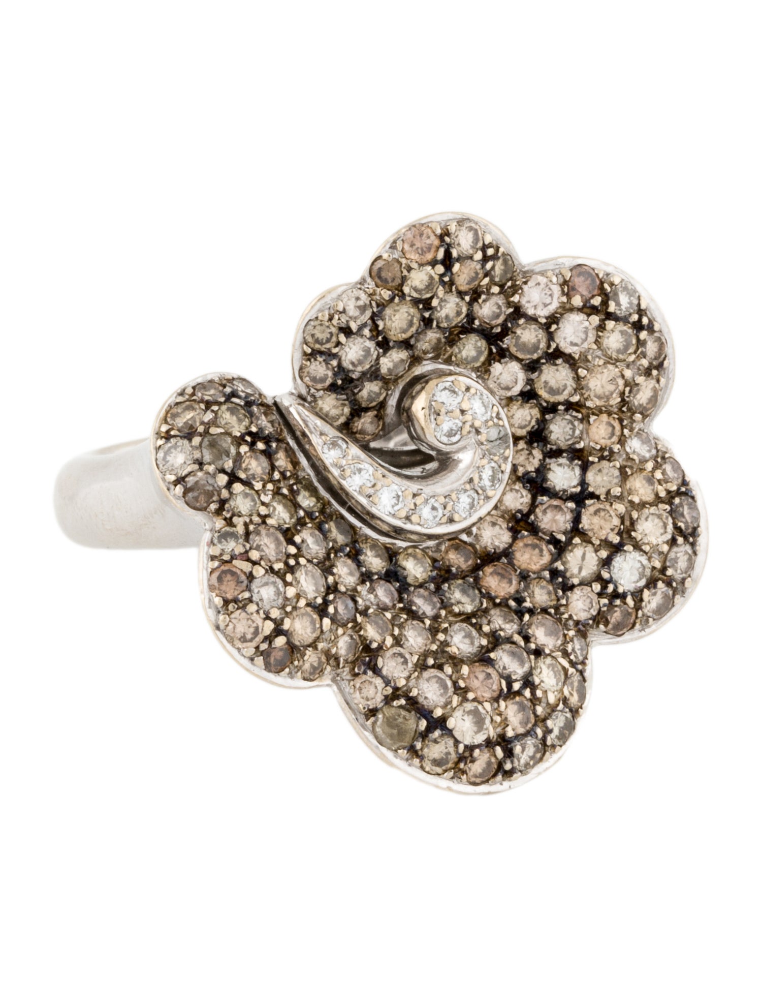 Chatila 18K Diamond Cocktail Ring - Rhodium-Plated 18K White Gold ...