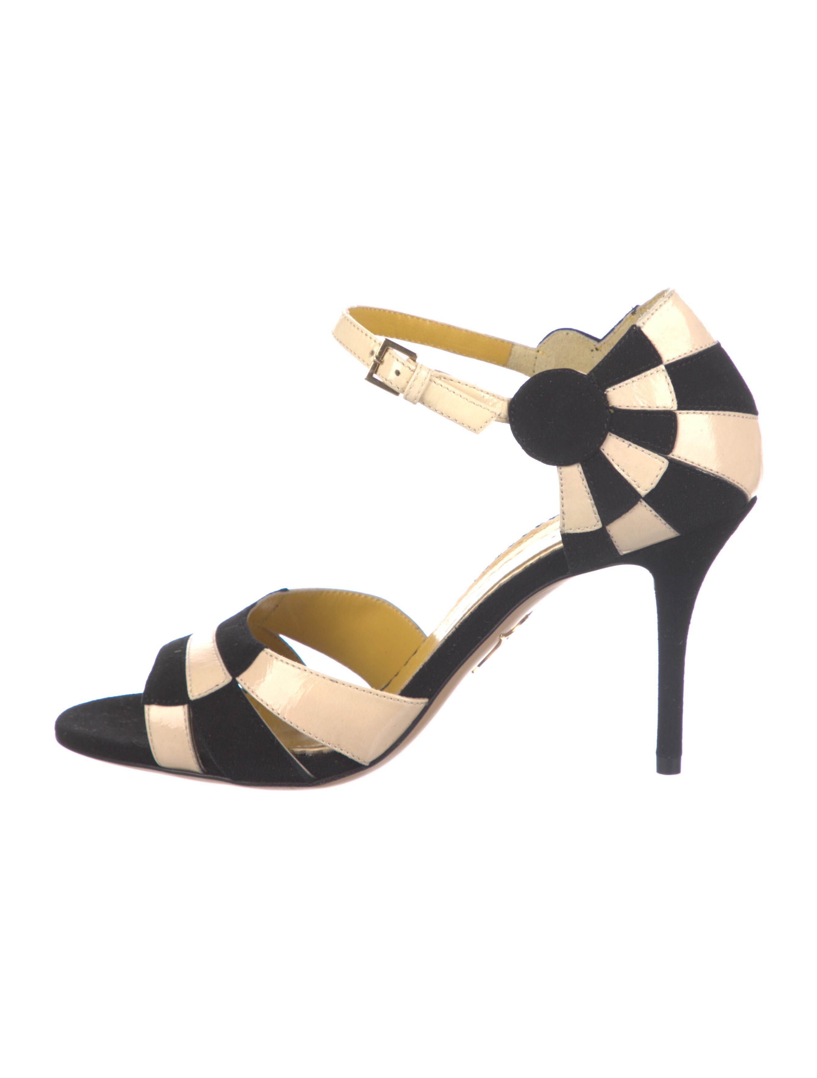 Charlotte Olympia Suede Caged Platform Sandals - Black Sandals, Shoes ...