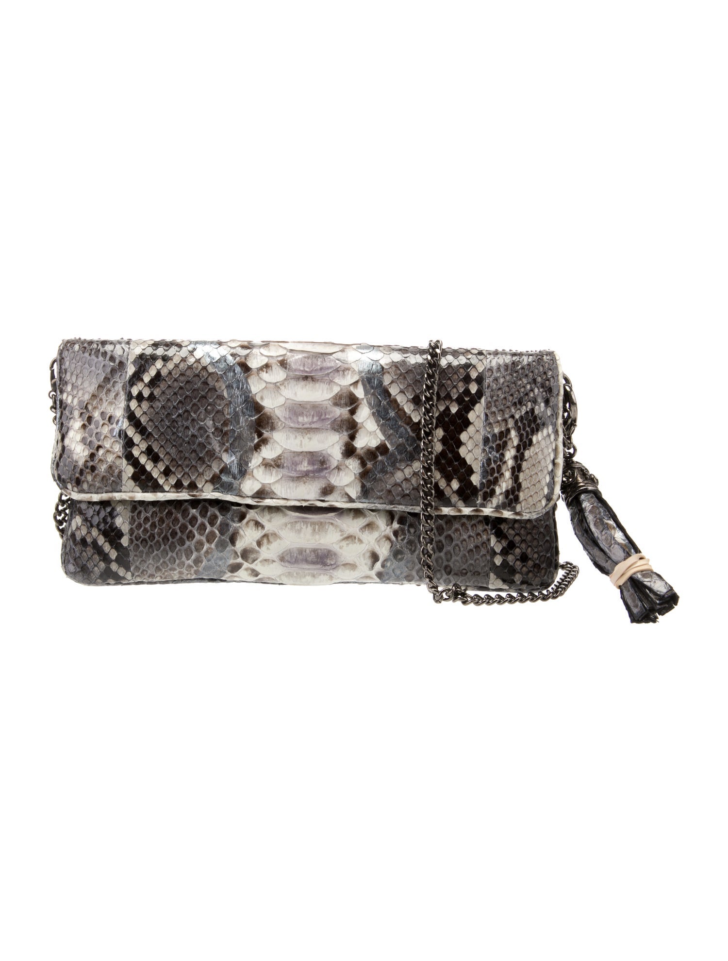 Clara Kasavina Chain-Link Python Crossbody Bag - Black Crossbody Bags, Handbags - CLKAS20455 ...