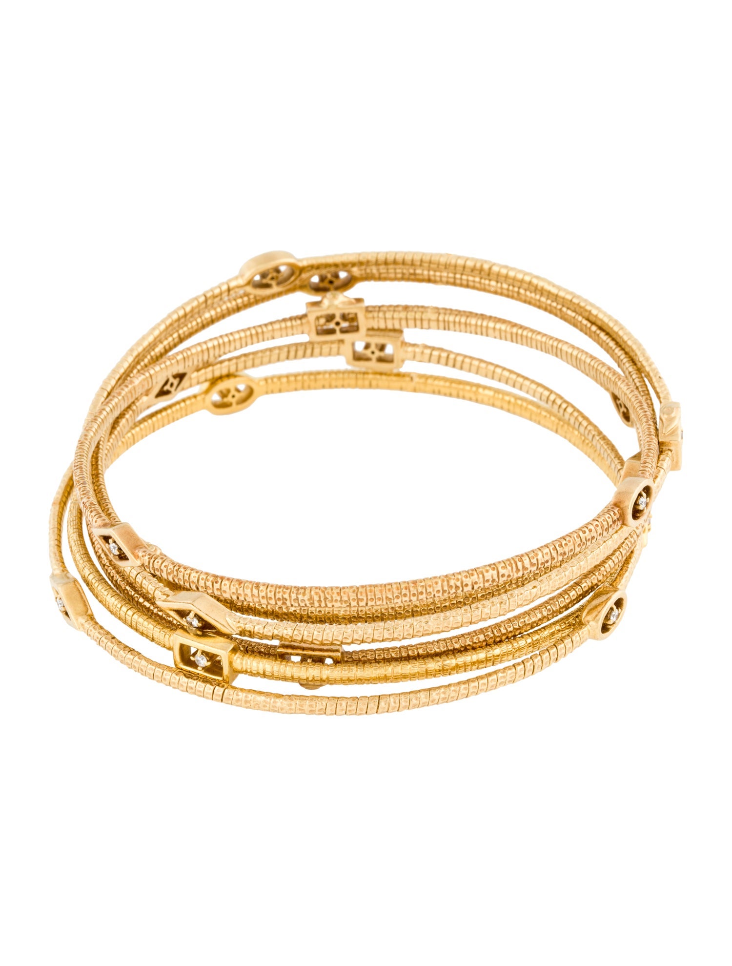 Coomi 18K Diamond 6 Bangle Set - 18K Yellow Gold Bangle, Bracelets ...
