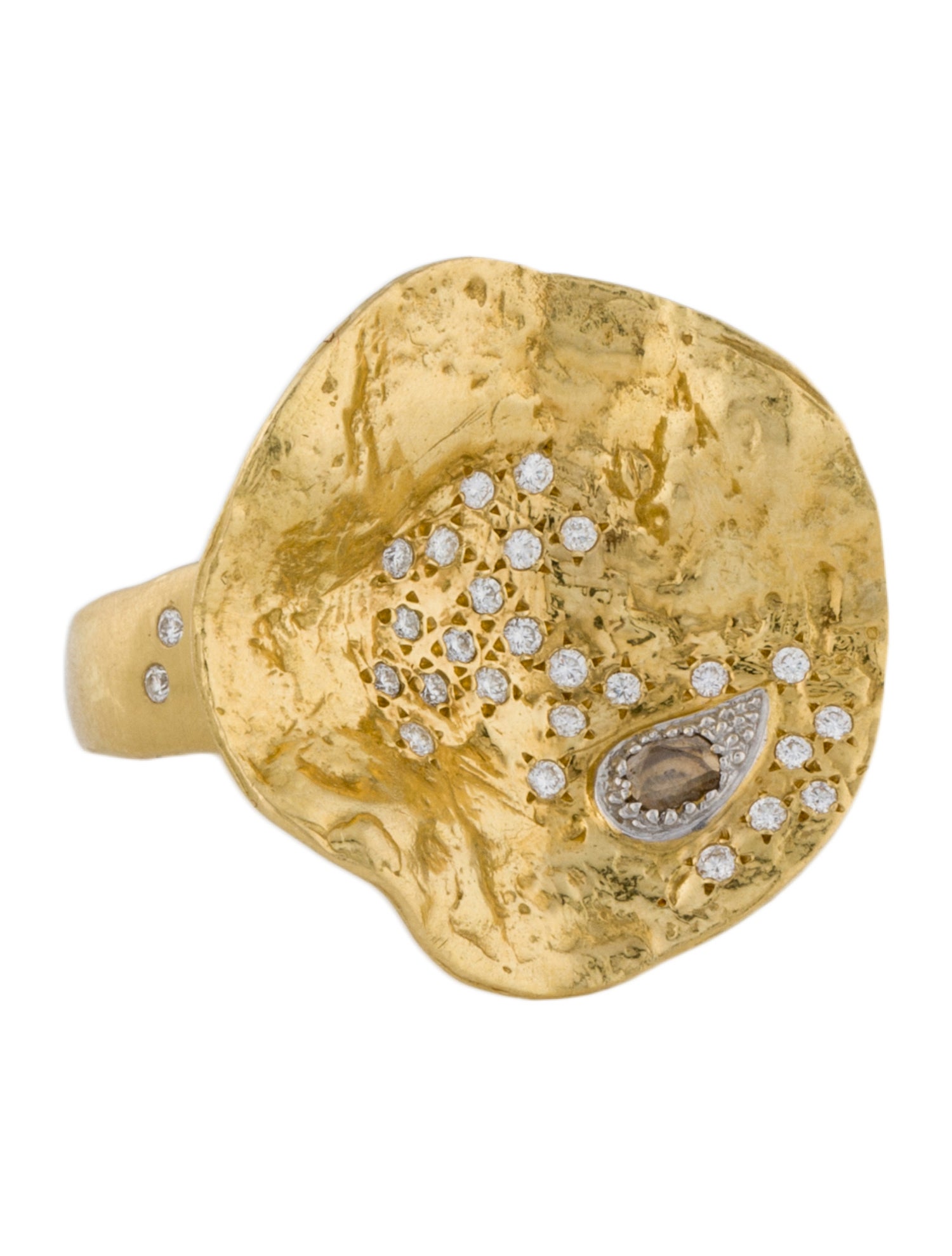 Coomi 20K Diamond Serenity Flower Cocktail Ring - 20K Yellow Gold ...