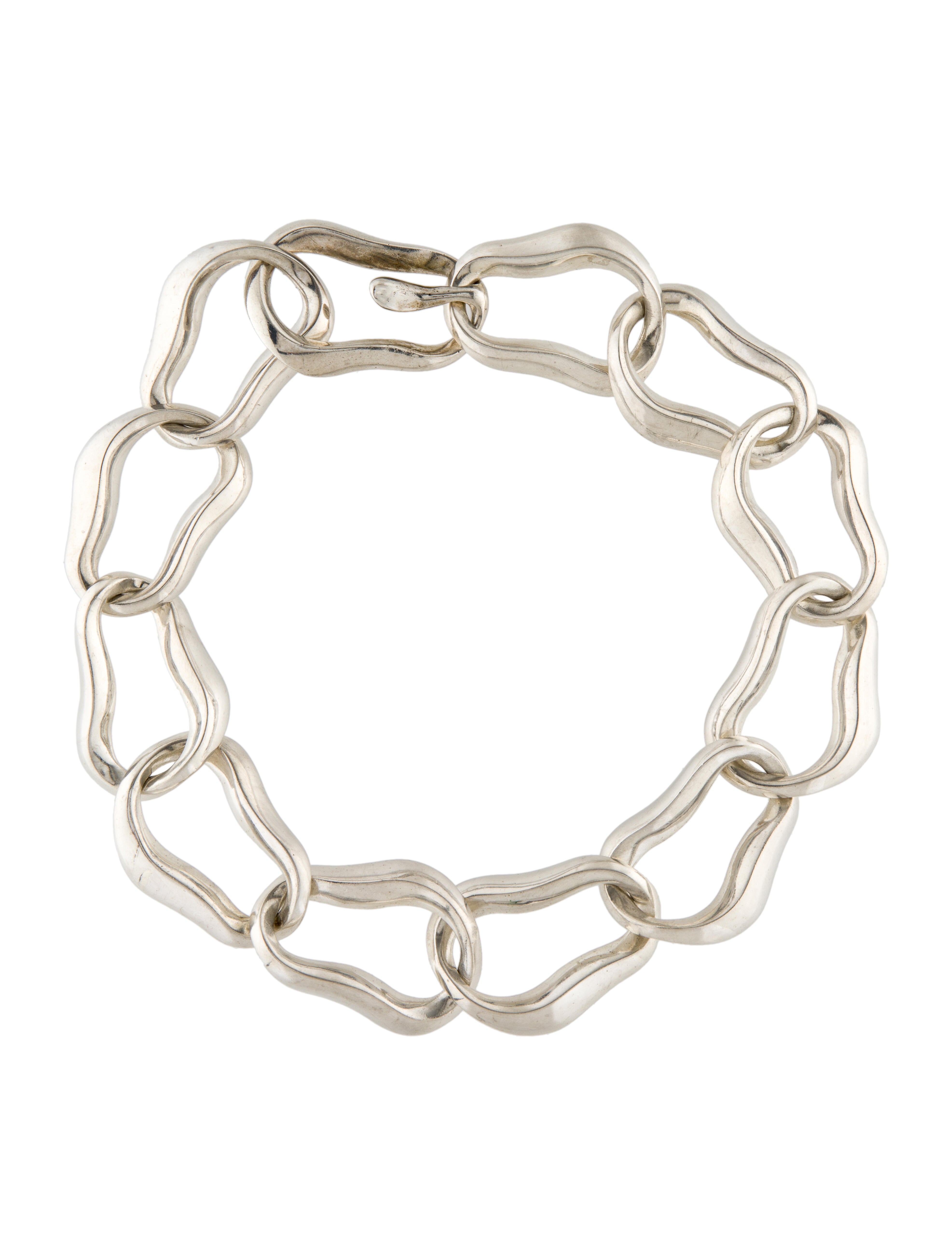 Angela Cummings Modernist Link Necklace - Sterling Silver Collar ...