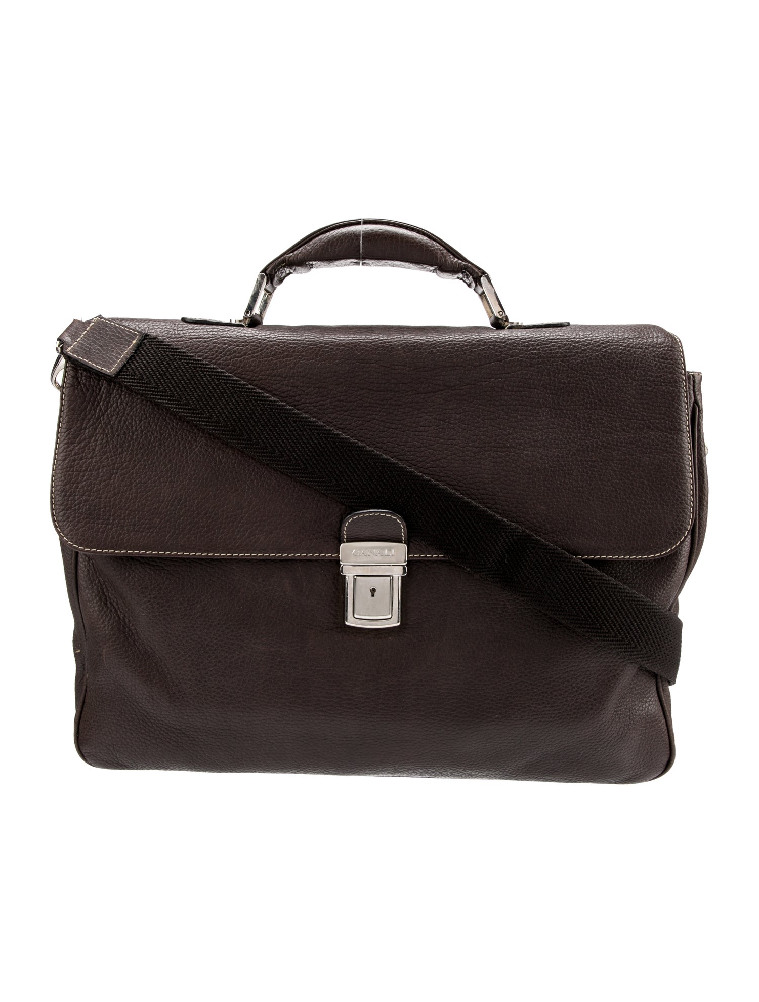 Canali Leather Briefcase - Brown Briefcases, Bags - CNL31353 | The RealReal