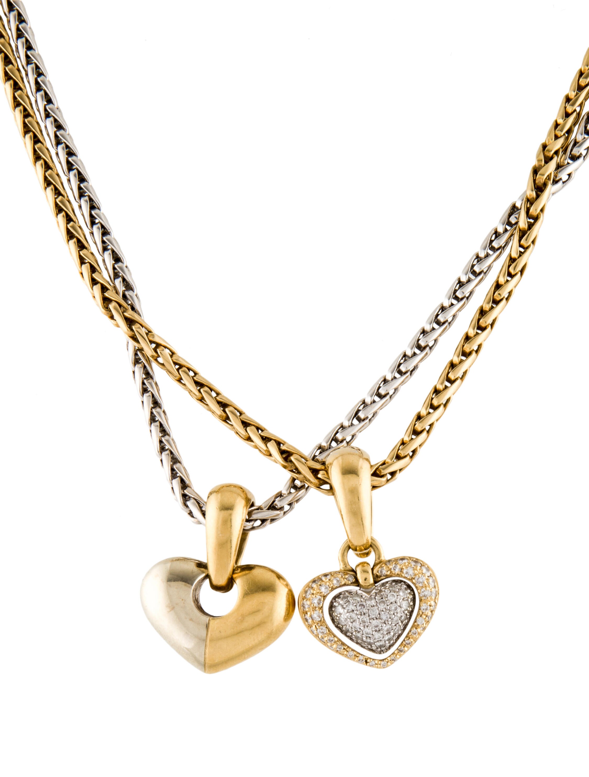 Chimento Double Chain & Pendant Necklace - 18K Yellow Gold Pendant ...