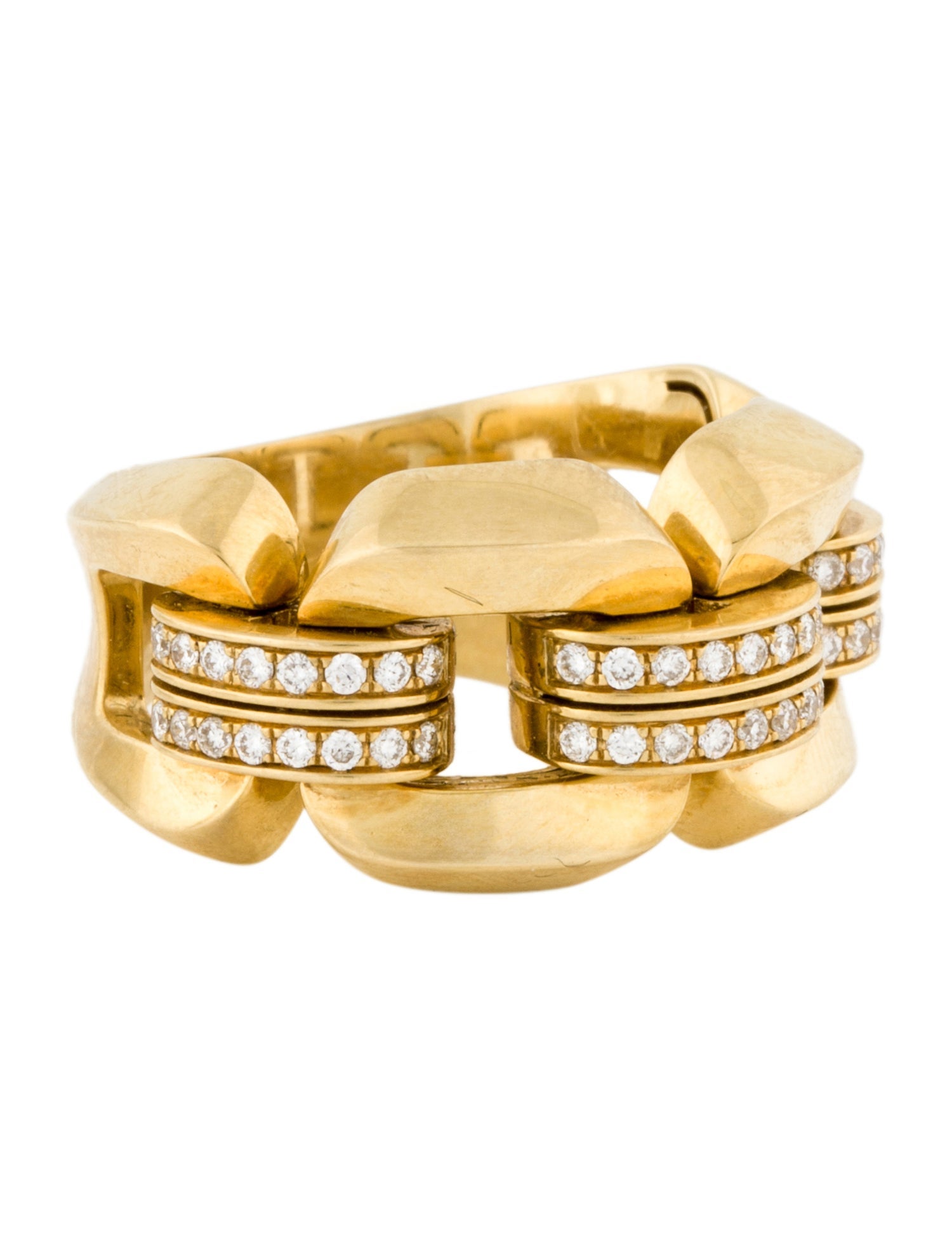 Chimento 18K Diamond Link Ring - 18K Yellow Gold Cocktail Ring, Rings ...