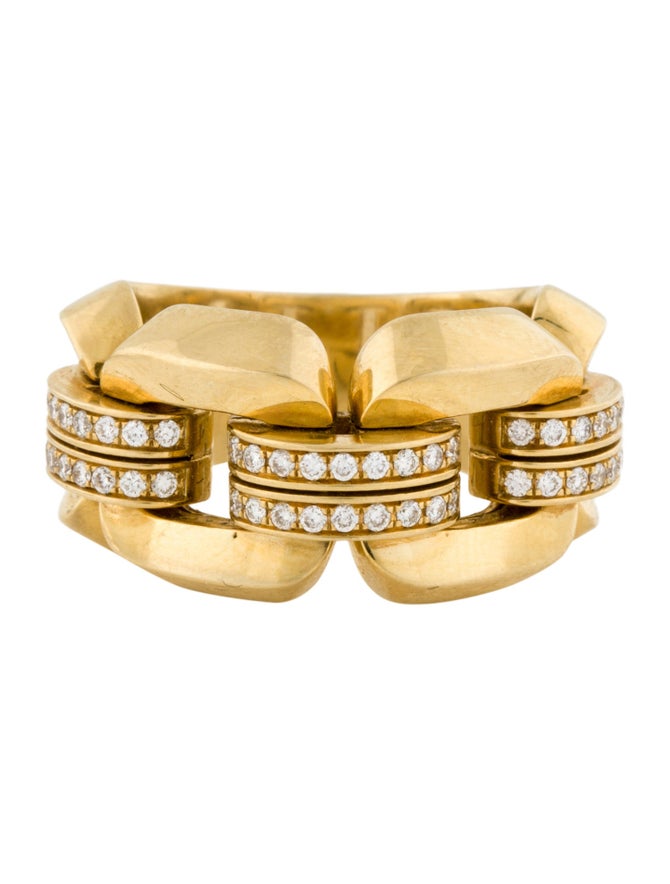 Chimento 18K Diamond Link Ring - 18K Yellow Gold Cocktail Ring, Rings ...