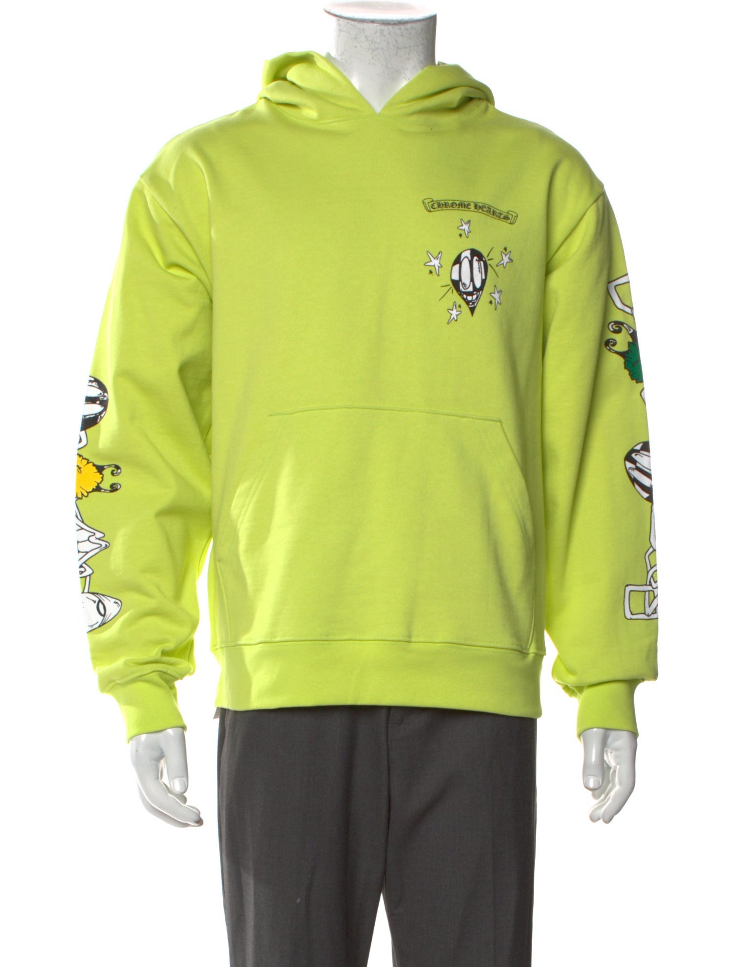 Chrome Hearts Matty Boy Link Graphic Print Hoodie - Green Sweatshirts ...