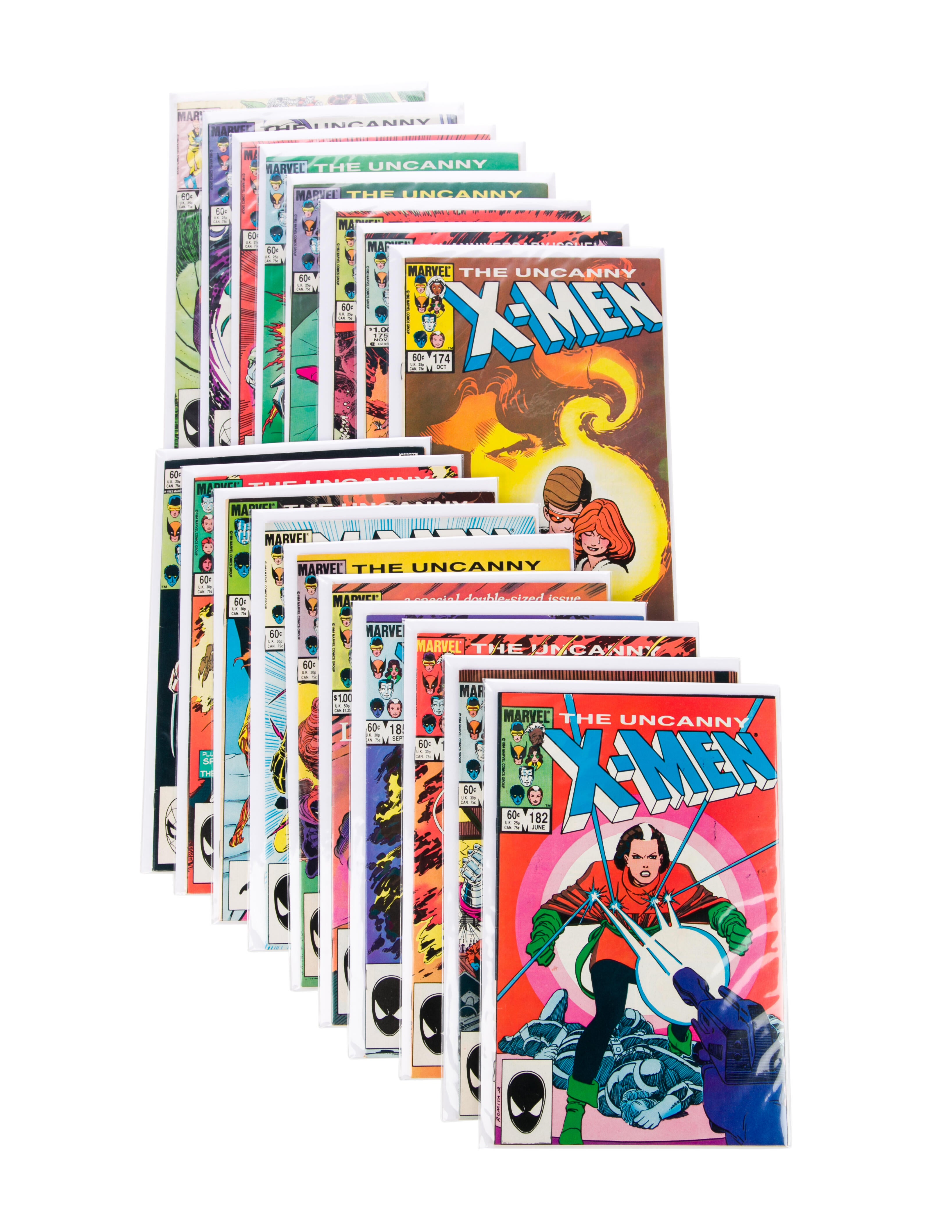 Comic Book 18-Piece The Uncanny X-Men #173-190 Comic Bundle - Orange ...