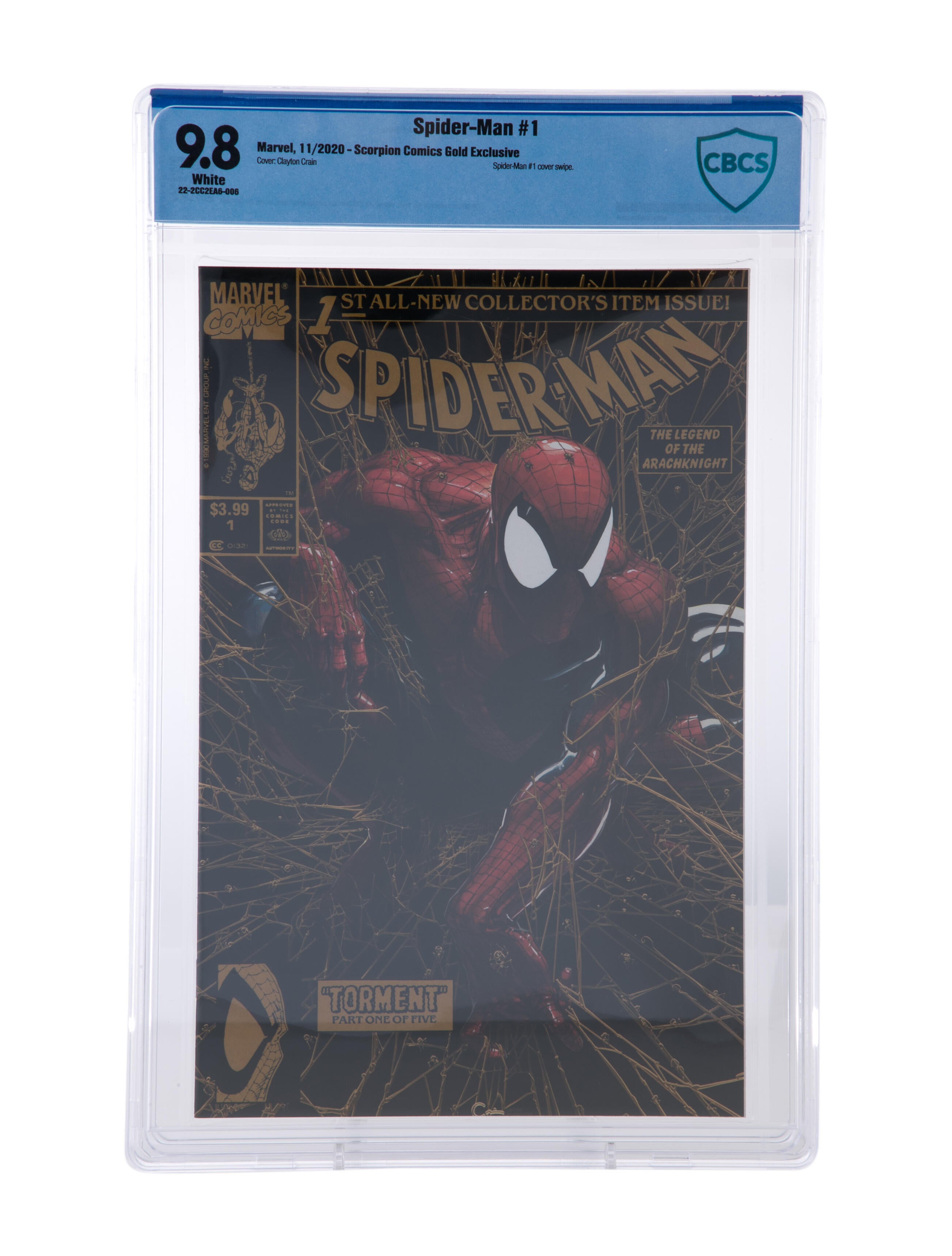 Comic Book Spiderman #1 Scorpion Comics Gold Exclusive - CBCS 9.8 ...