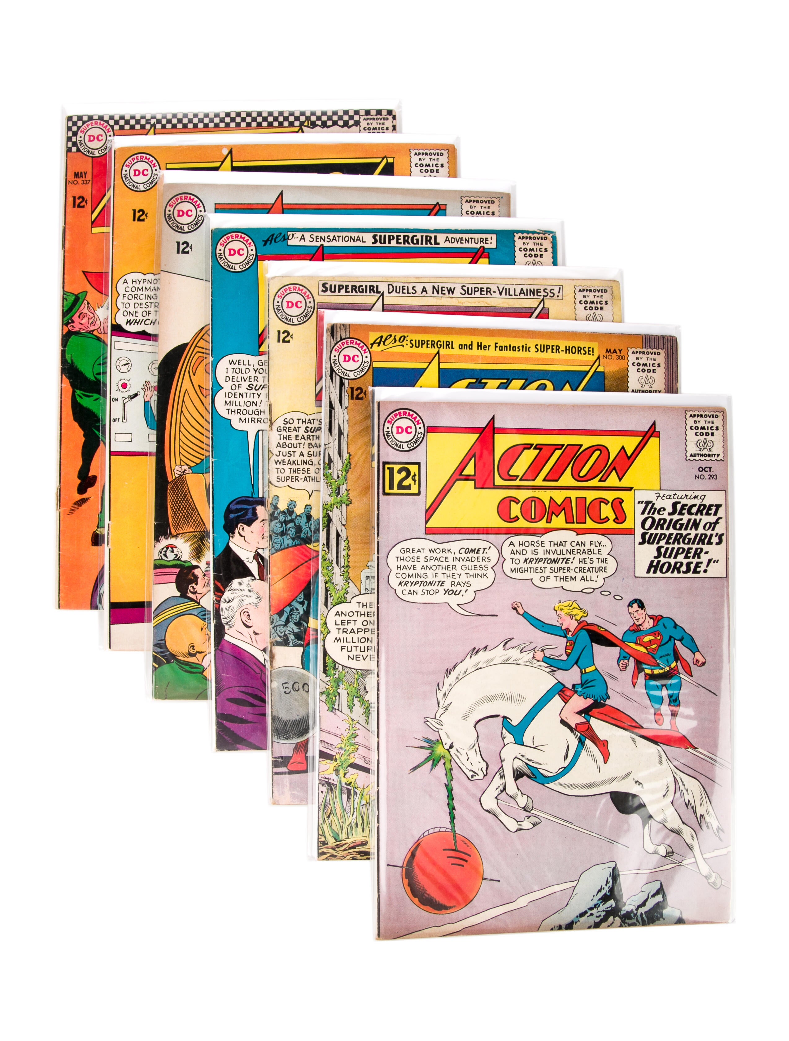 Comic Book 7-Piece - Super Man Silver Age Comic Book Bundle - Blue ...